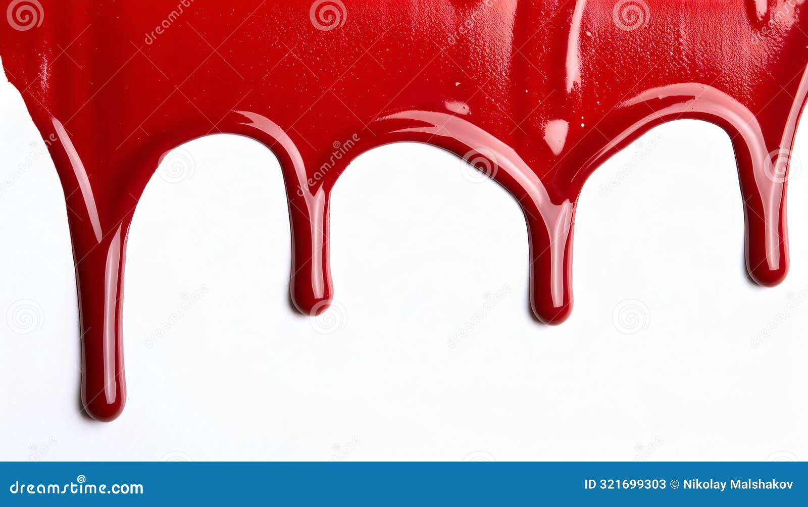 Red Paint Drips Down, Creating a Space for Text Stock Image - Image of ...