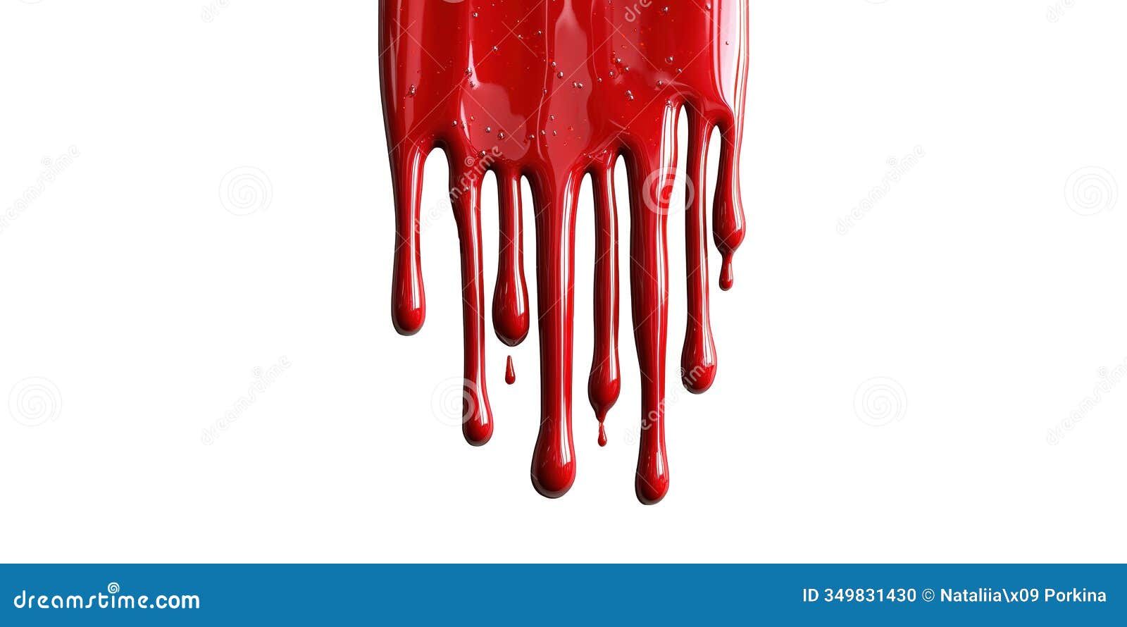 Red Paint Drips Isolated on Transparent Background Stock Photo - Image ...