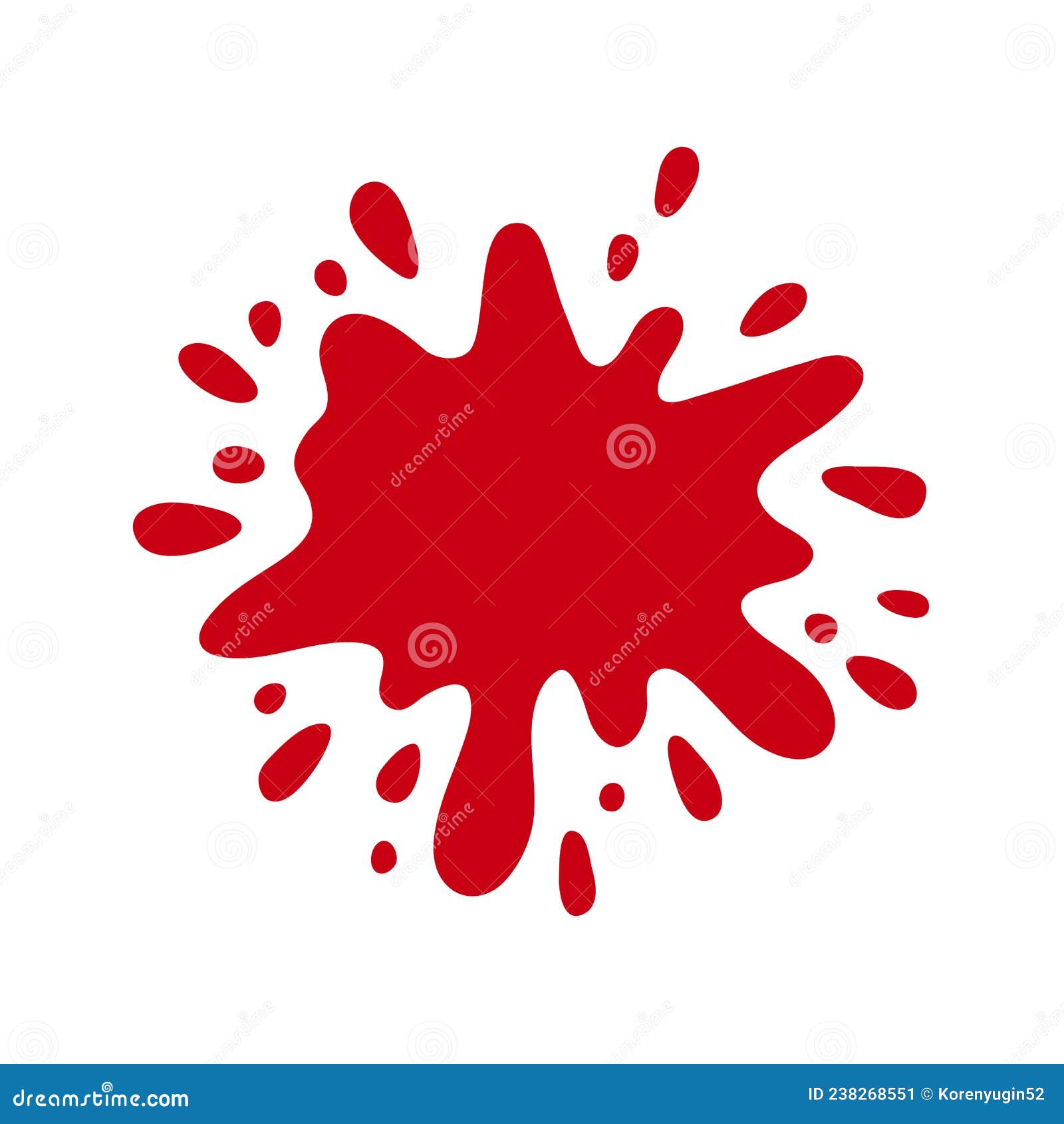 Red Paint Drop and Splash Hand Drawn for Design Stock Vector ...