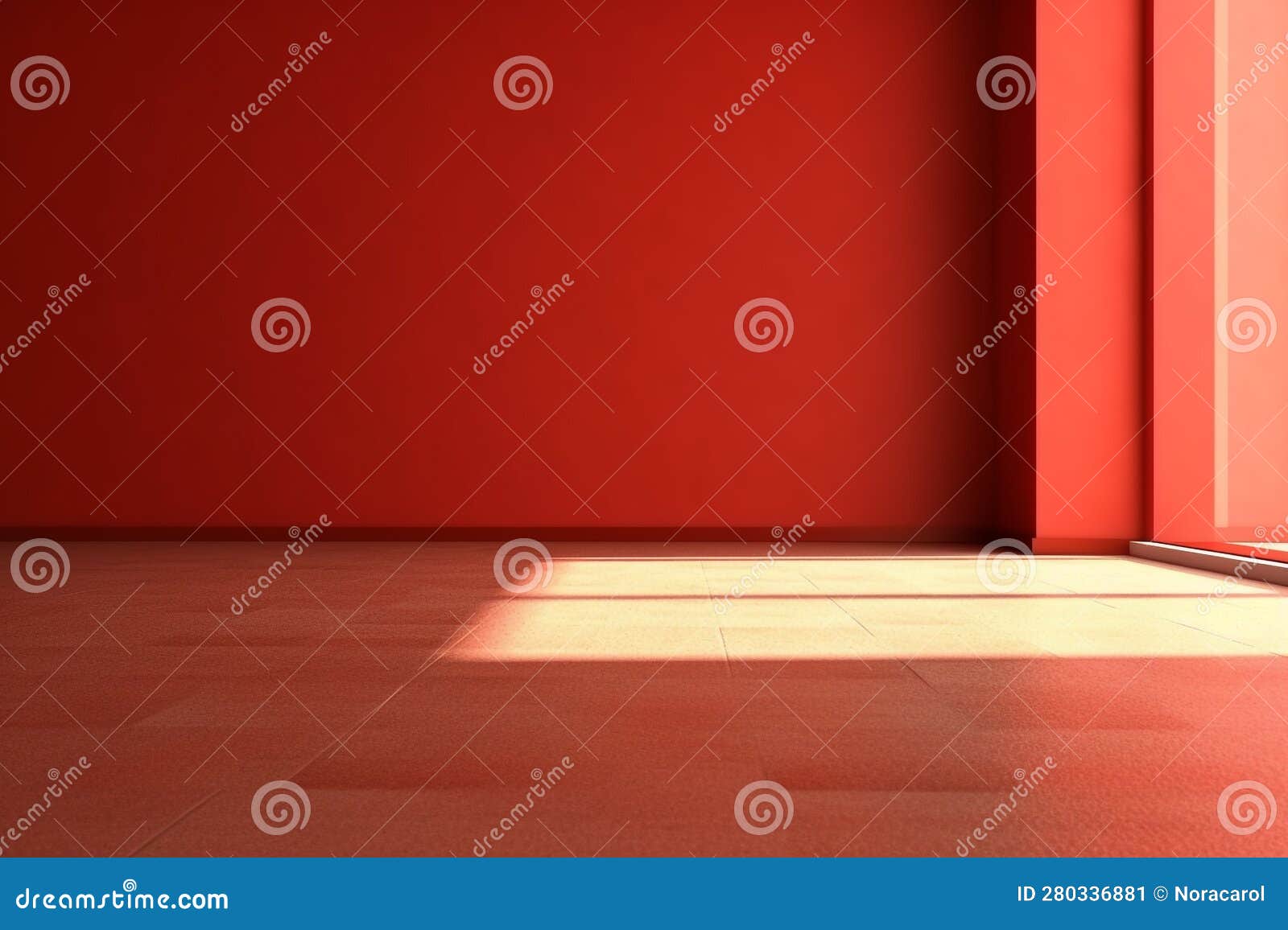 Empty Corner With Pink Walls And Black Floor. Empty Room Studio ...