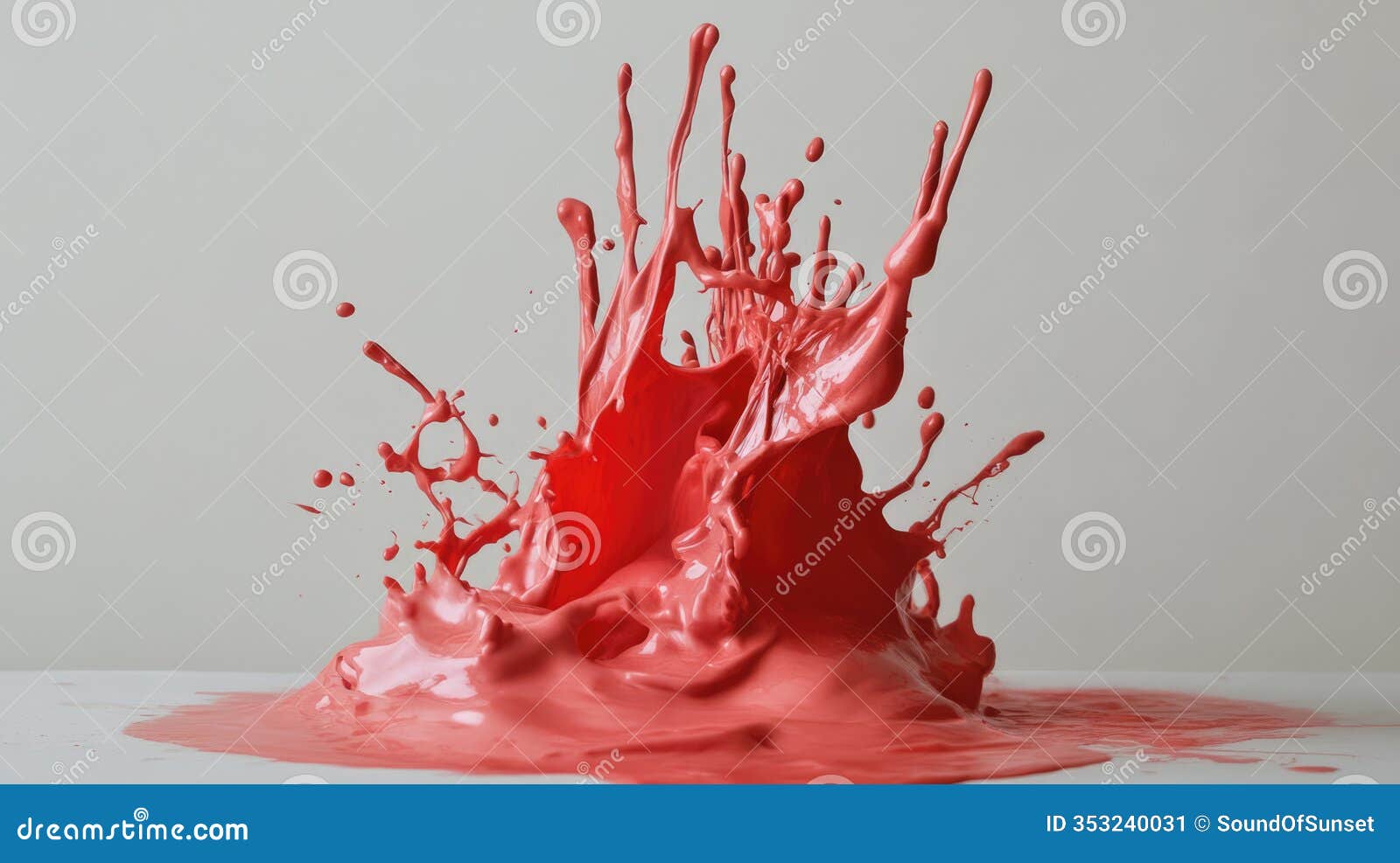 Red Paint Explosion Splash Abstract Background. Watercolour Cloud Blast ...