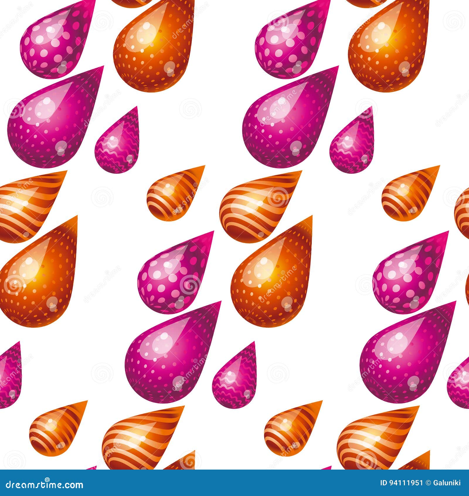 Red Paint Rain Concept Drops Seamless Pattern. Stock Vector ...