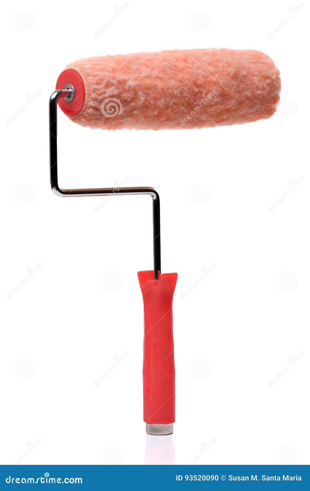 Red Paint Roller stock photo. Image of isolated, equipment - 93520090