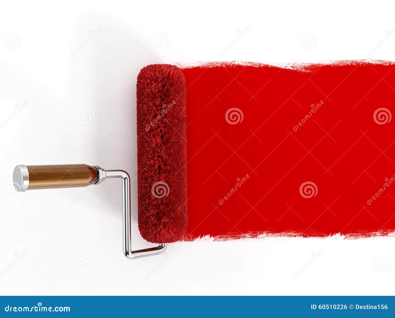 Red paint roller stock illustration. Illustration of painter - 60510226