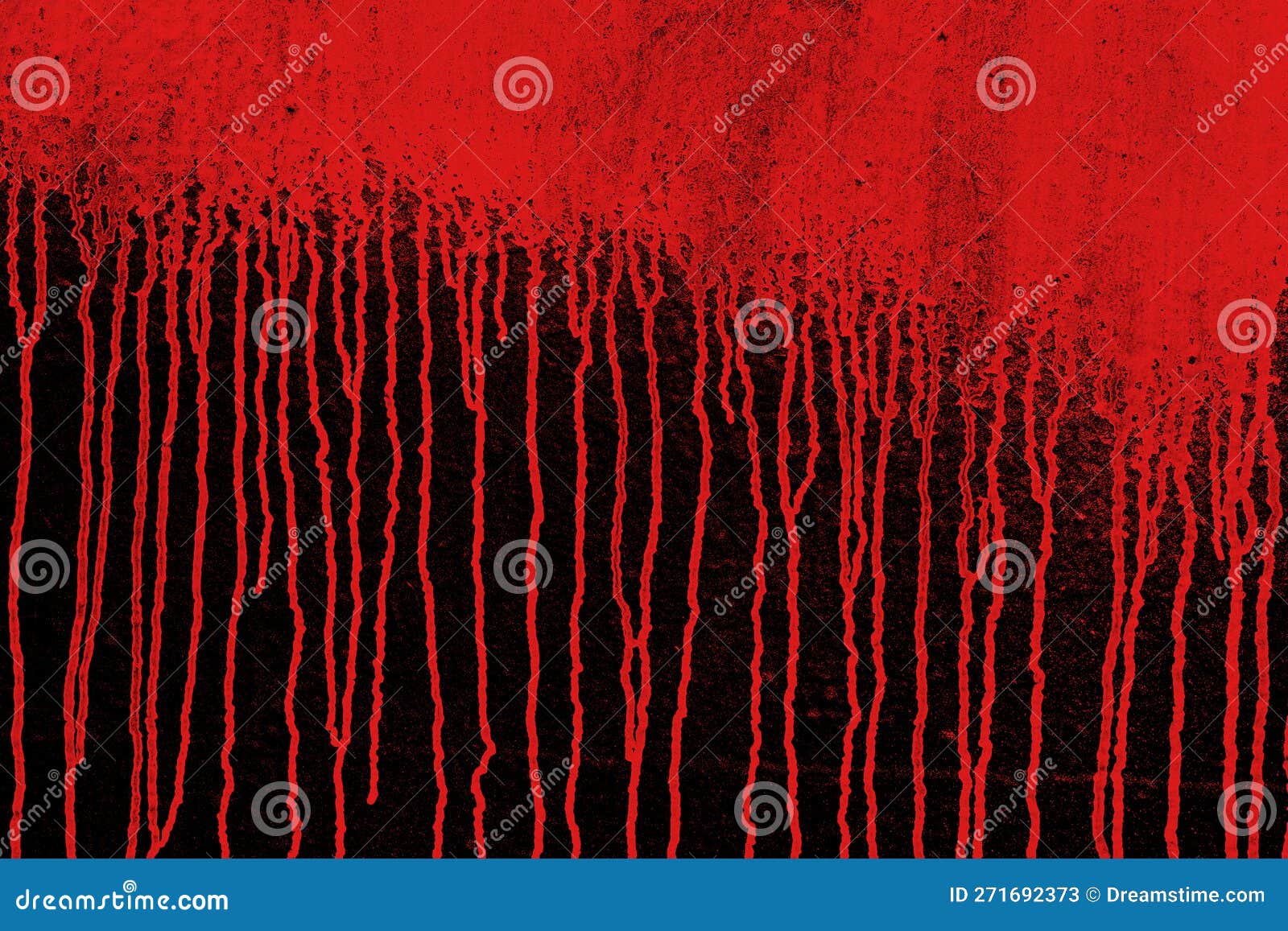 Red Paint Running Down the Black Wall Stock Image - Image of black ...