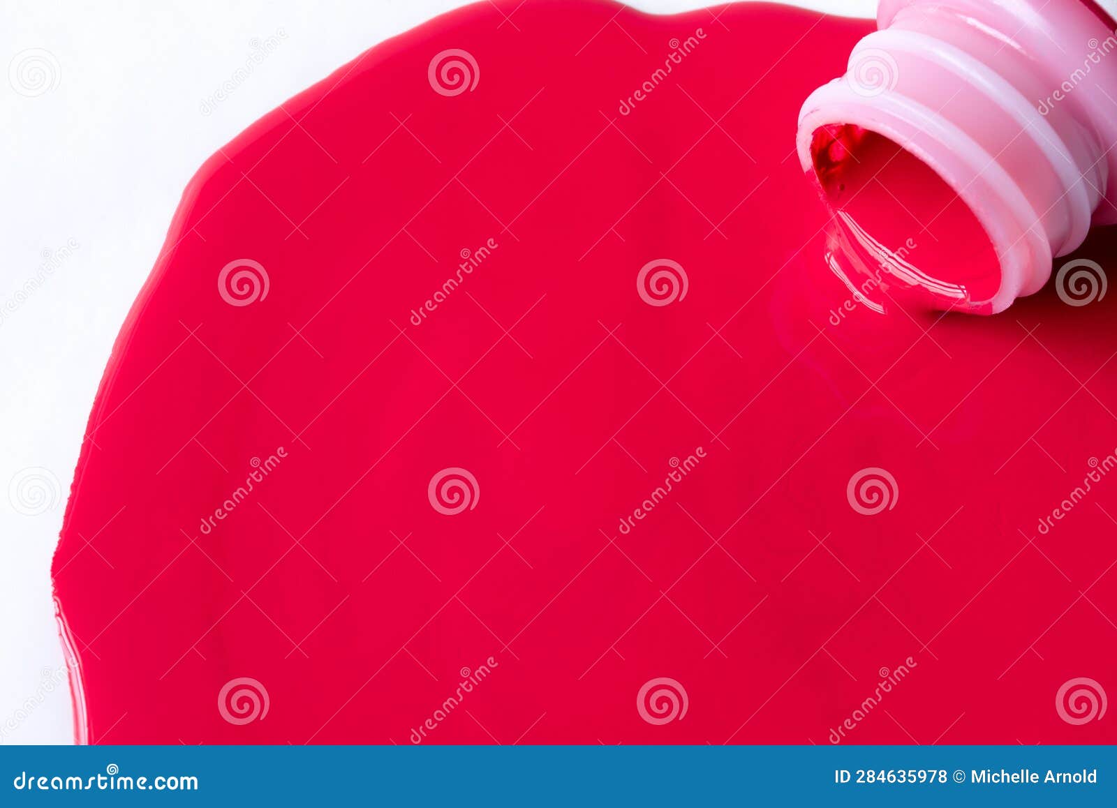 Red Paint Spilled from the Bottle Stock Photo - Image of bright, frame ...
