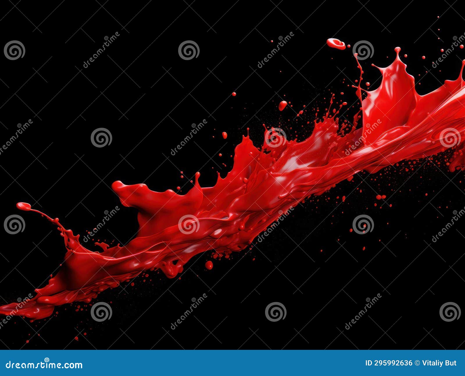 Red Paint Splash on Black Background Stock Photo - Image of black ...