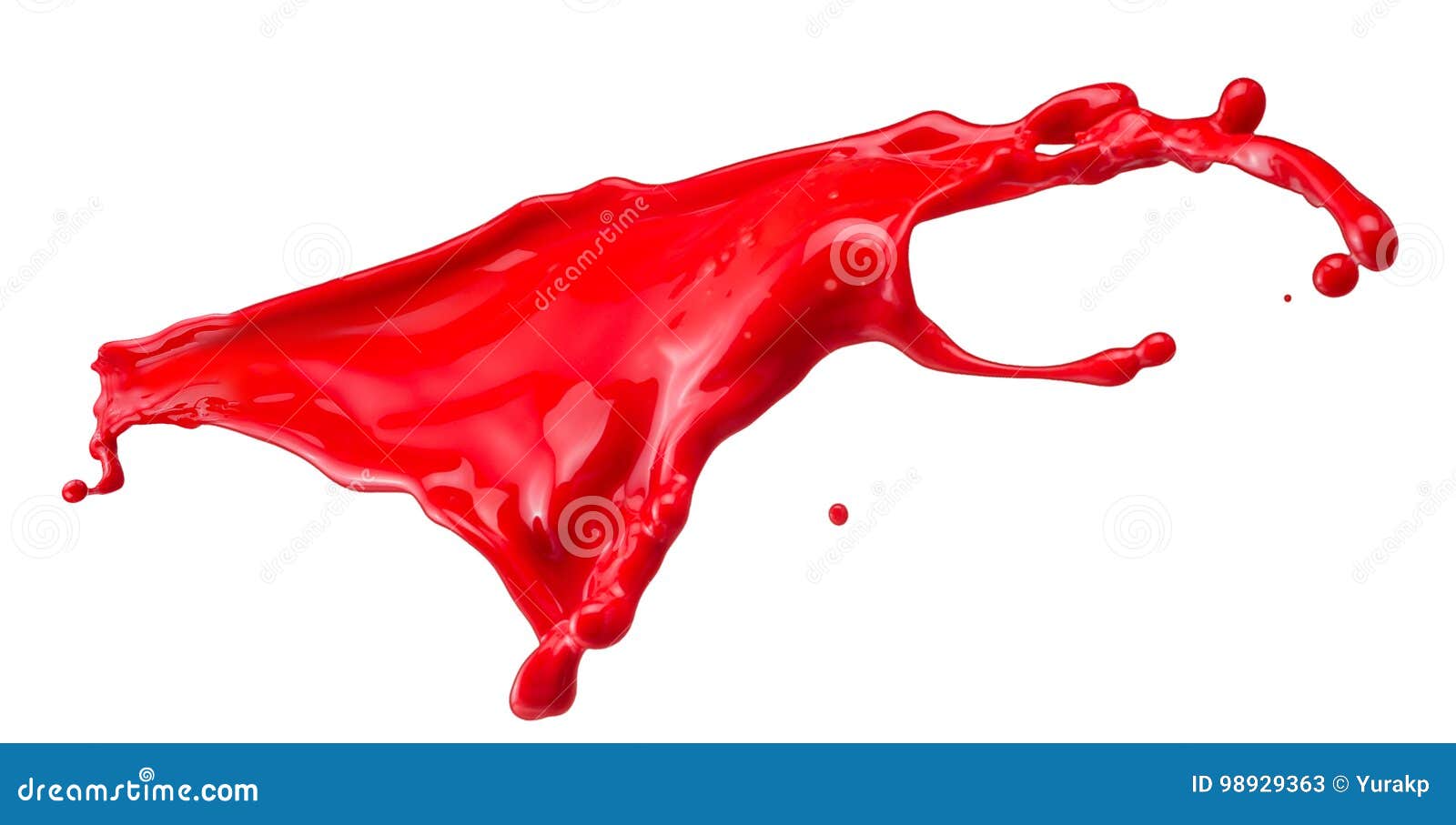 Red Paint Splash Isolated on a White Background Stock Illustration ...