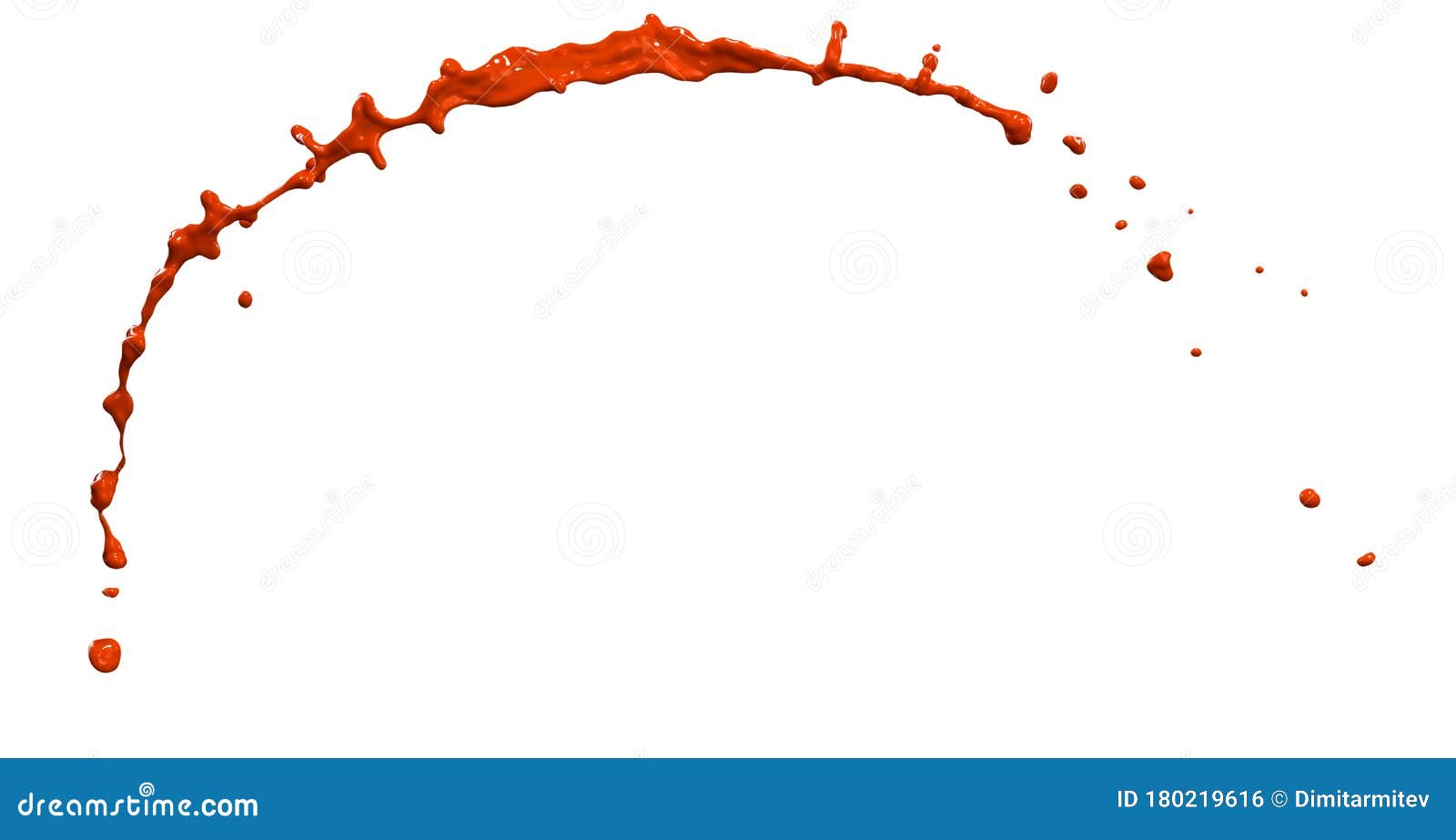 Red Paint Splash Isolated on White Background Stock Illustration ...