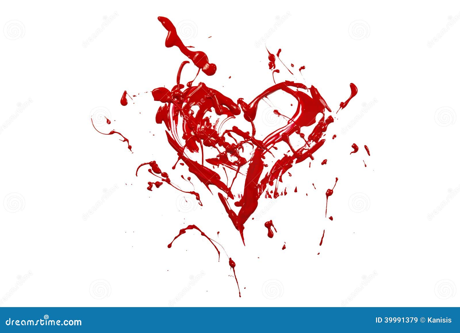 Red Paint Splash Made Love Heart Stock Image - Image of artistic, sign ...