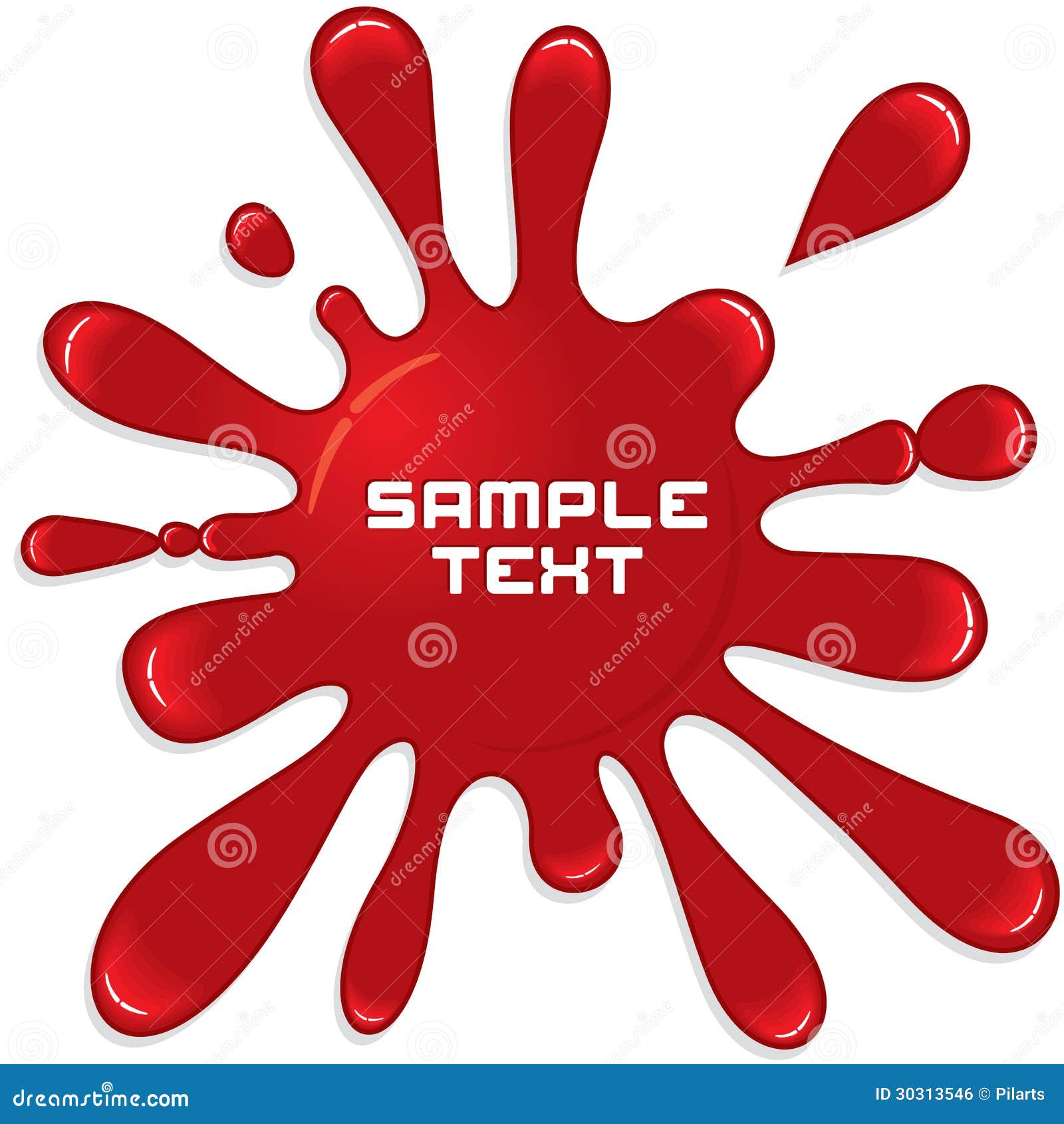 Red Paint Splash. Vector Illustration Stock Vector - Illustration of ...