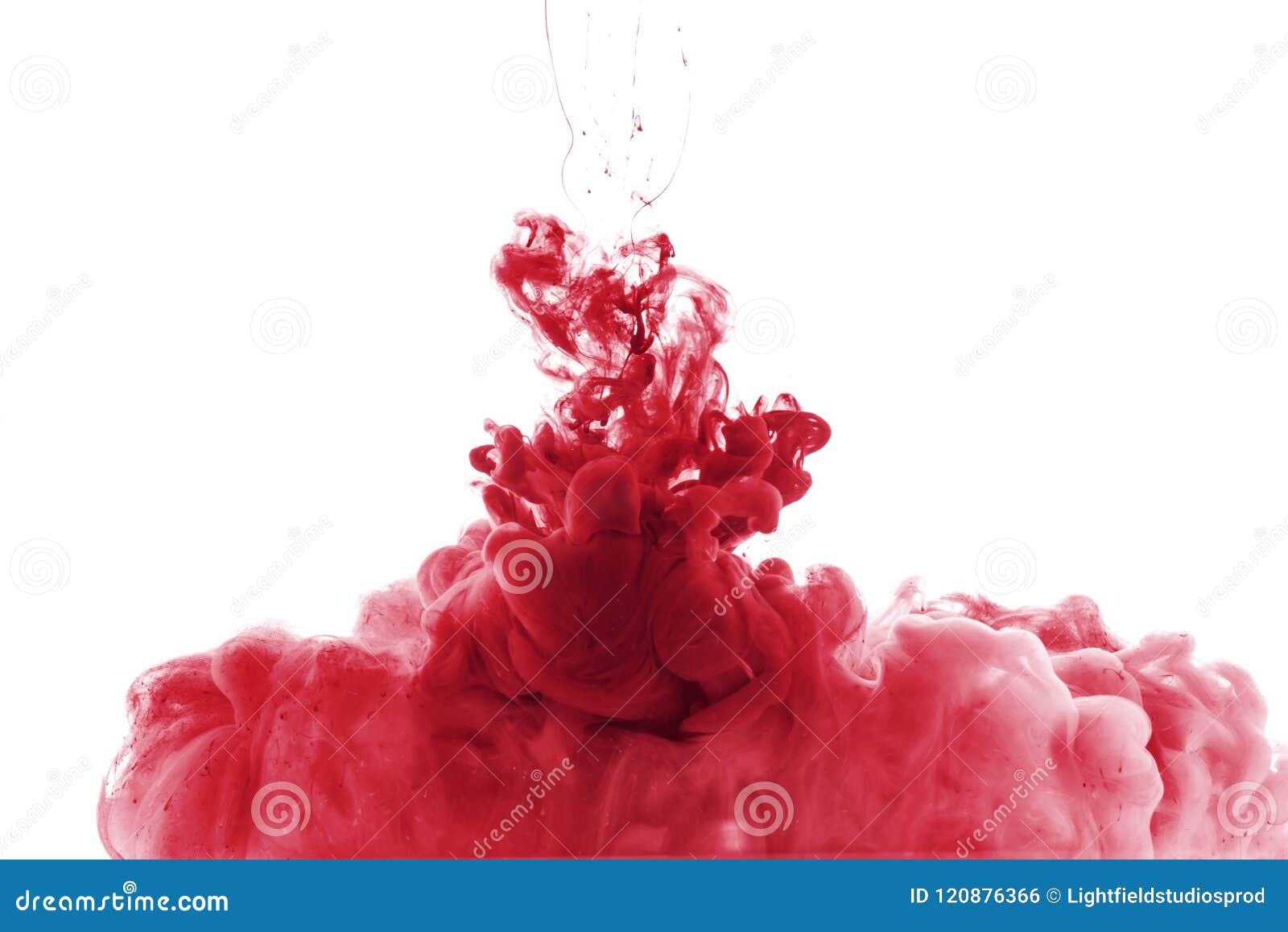 Red paint splash in water, stock photo. Image of background - 120876366