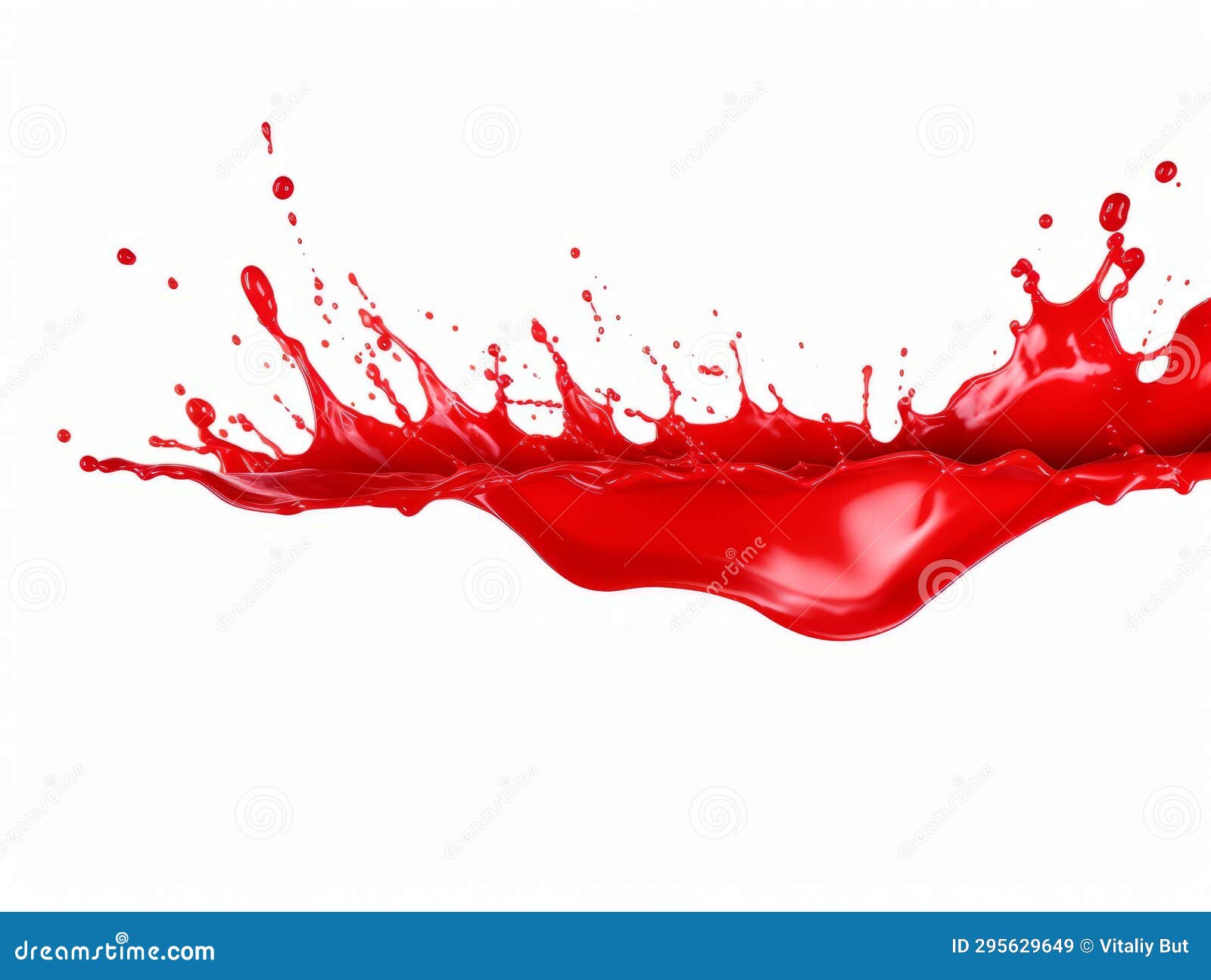 Red Paint Splash on White Background Stock Illustration - Illustration ...