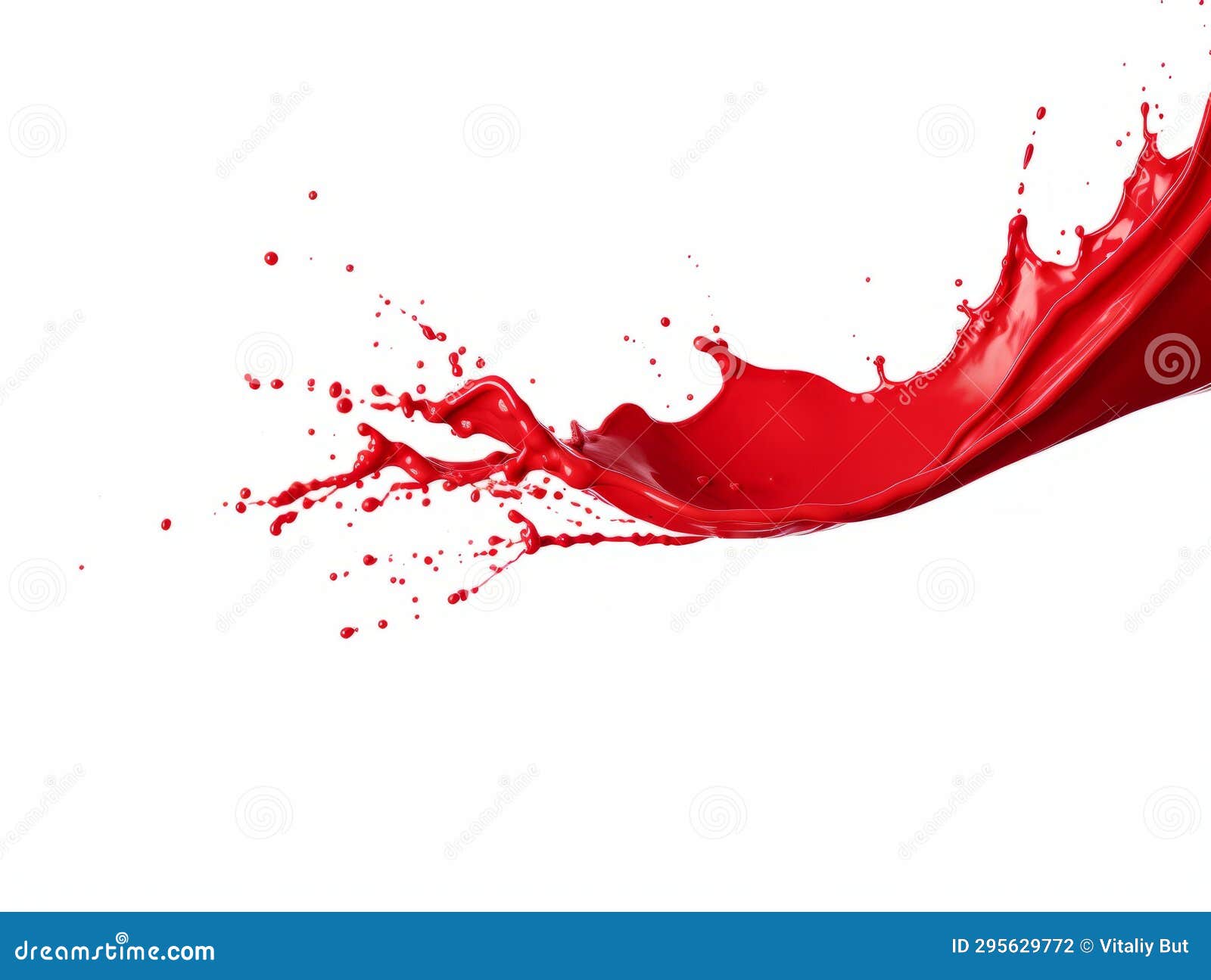 Red Paint Splash on White Background Stock Illustration - Illustration ...