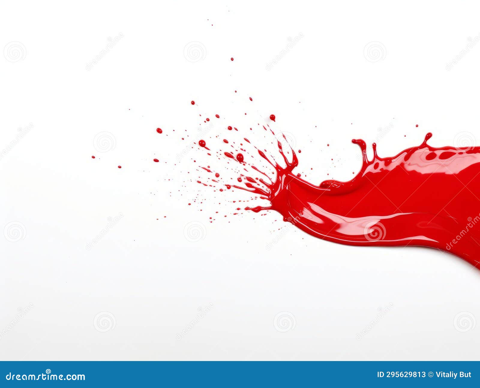 Red Paint Splash on White Background Stock Illustration - Illustration ...