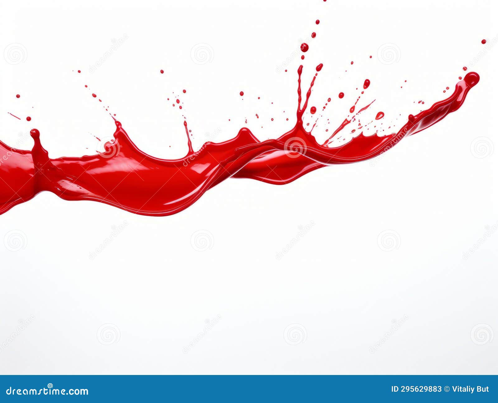 Red Paint Splash on White Background Stock Illustration - Illustration ...