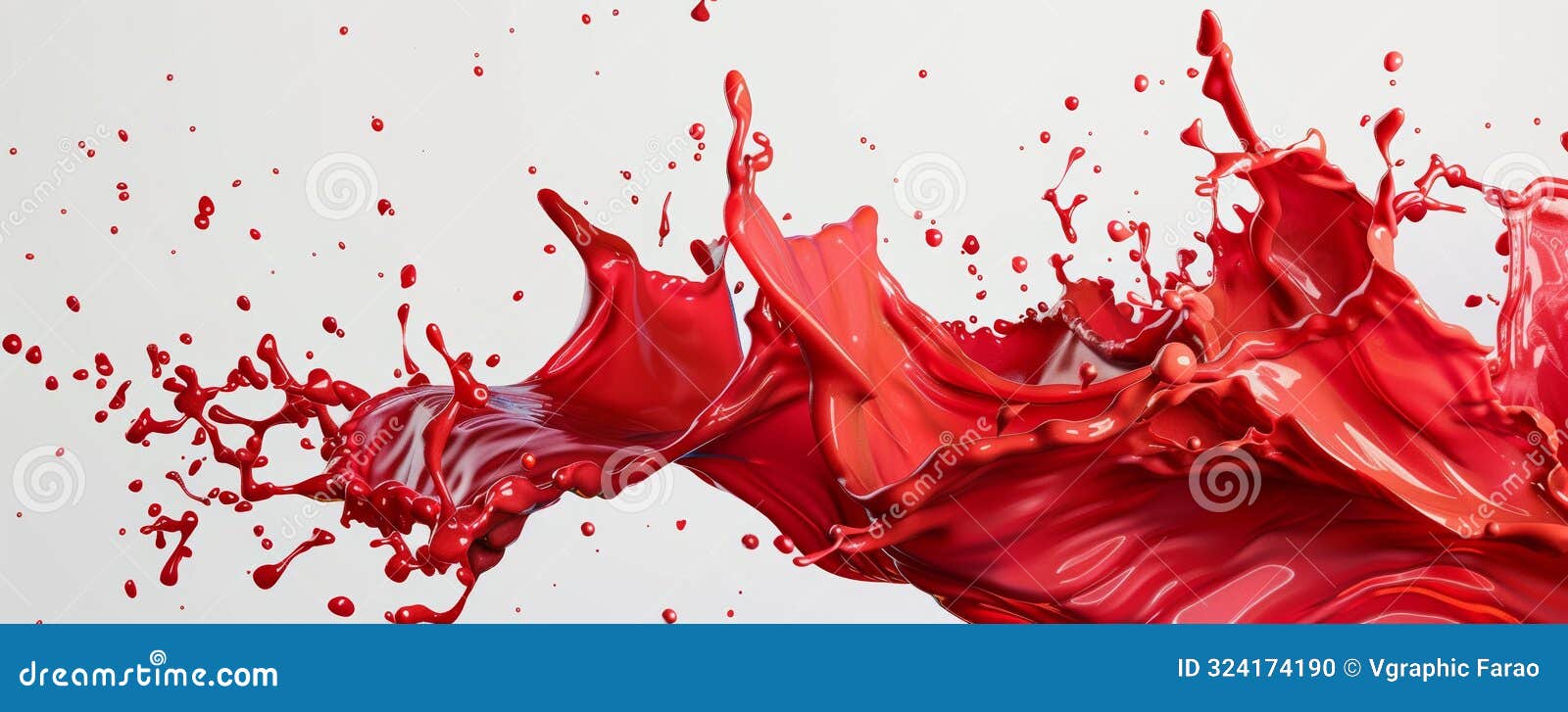 Red Paint Splash with White Background, Abstract Art Concept Stock ...