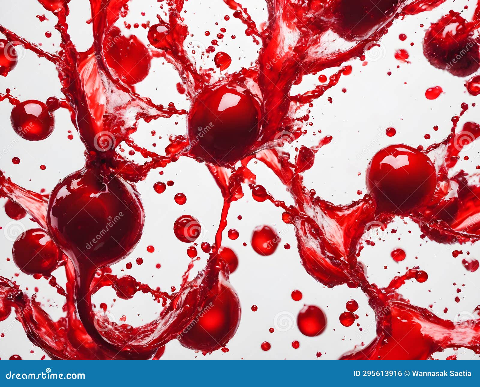 Red Paint Splashes Isolated Stock Illustration - Illustration of ...