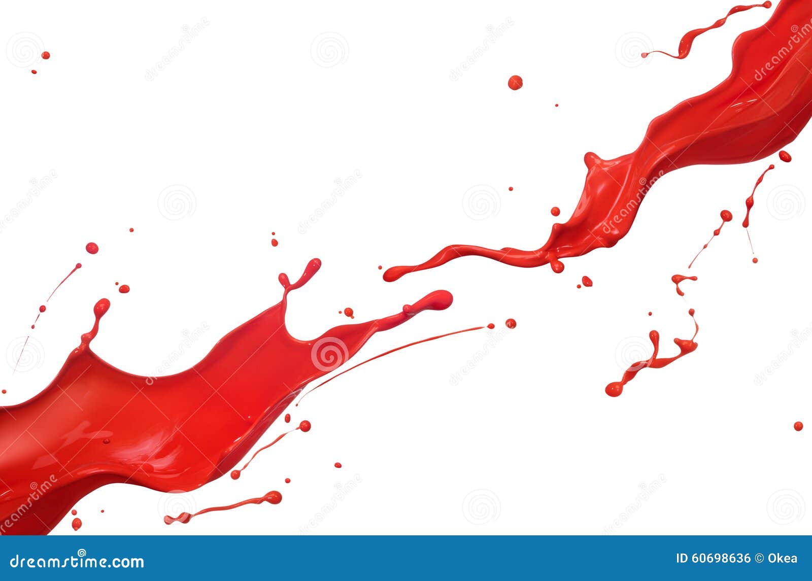 Red paint splashing stock photo. Image of drop, white - 60698636