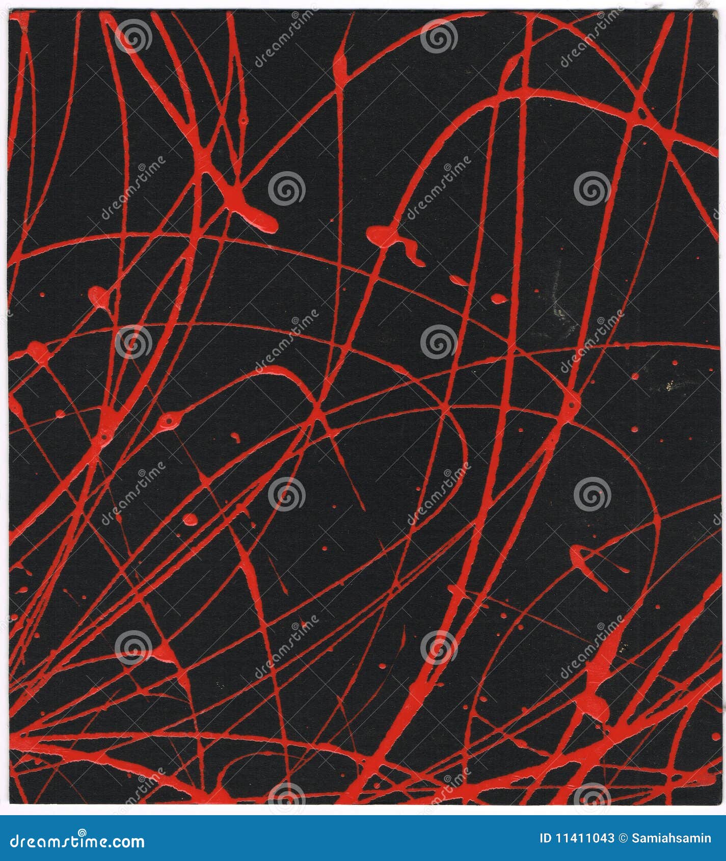 Red Paint Splatter on Black Background Stock Image - Image of ...