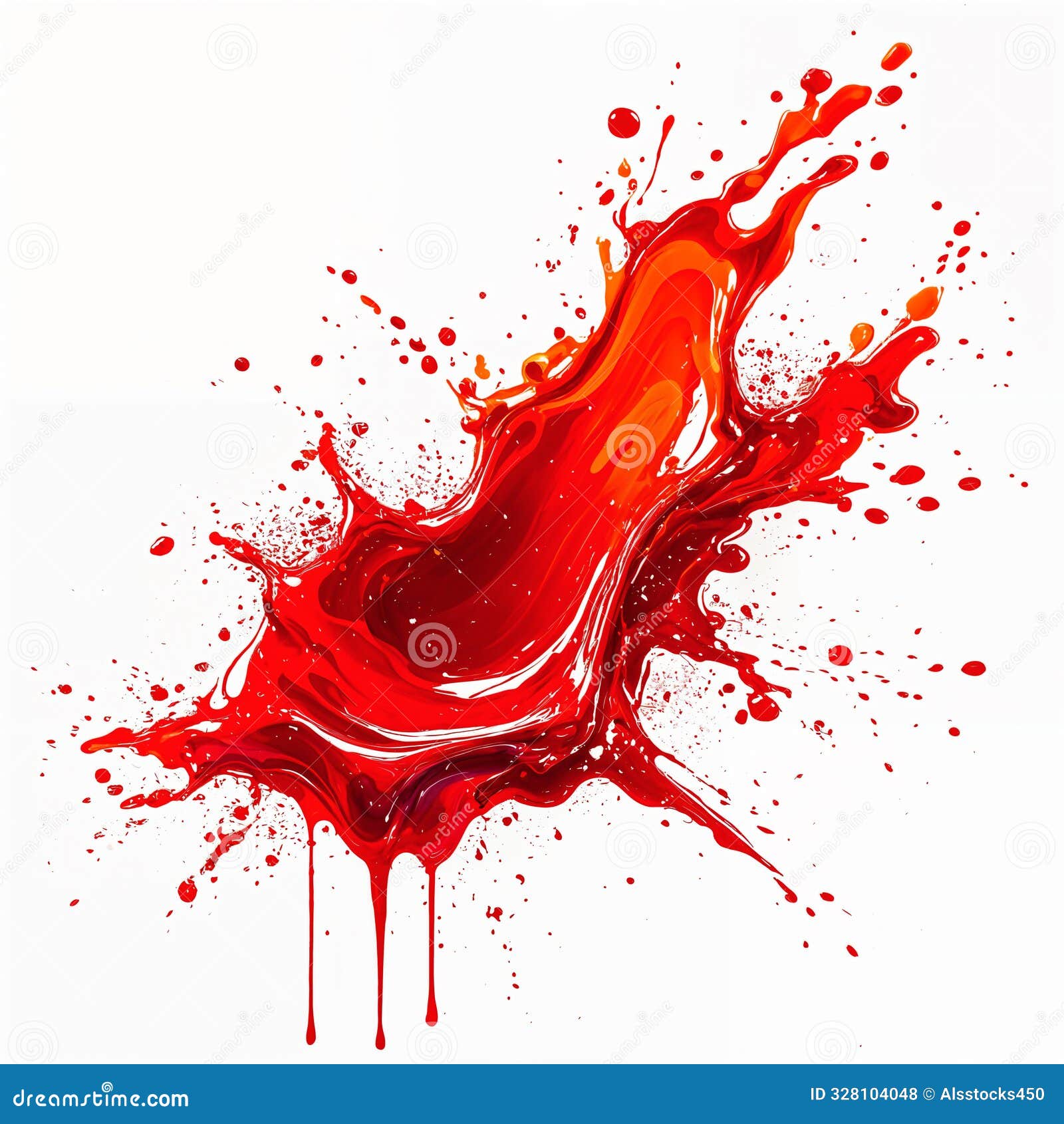 Red Paint Splatter on White Background Stock Illustration ...