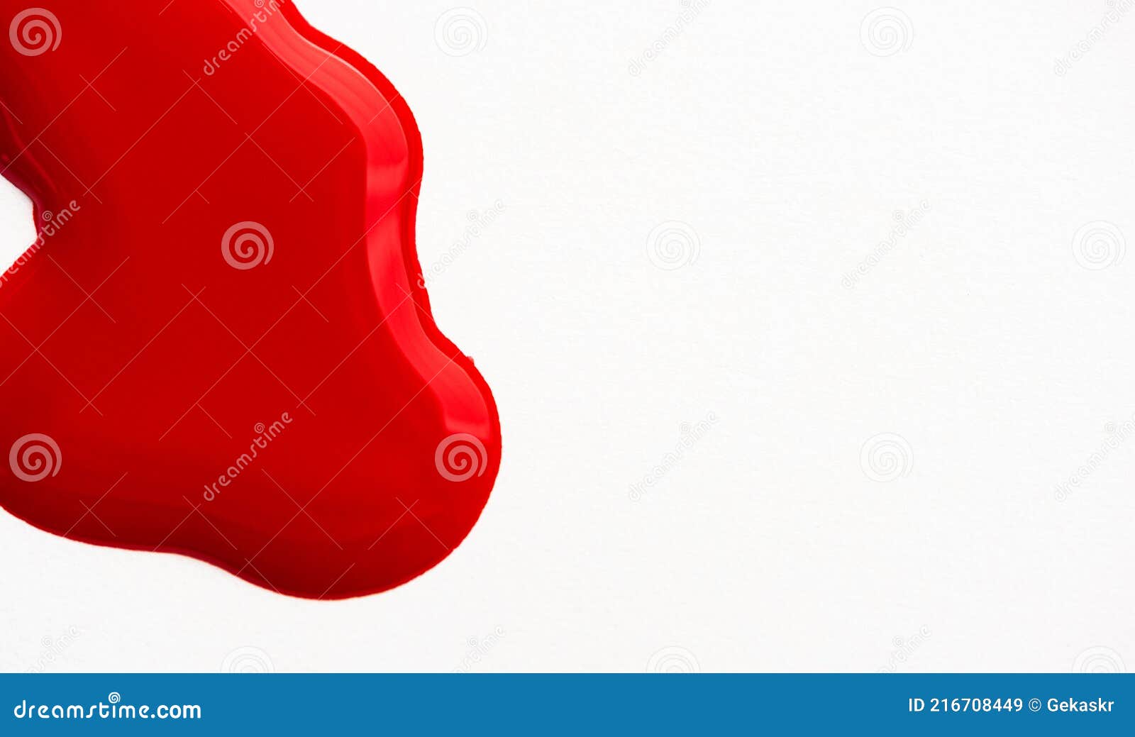 Red paint stain stock image. Image of stains, enamel - 216708449