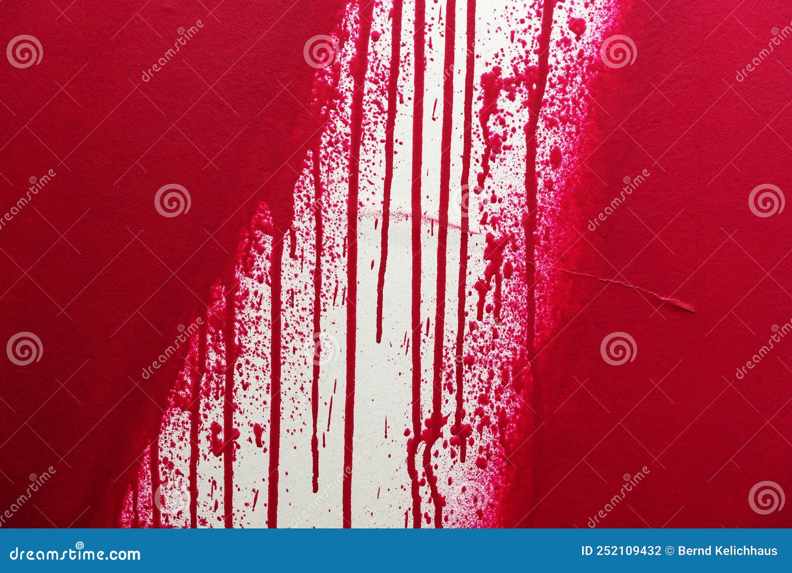 Red Paint Streaks on the Wall. Blood Splatters Stock Photo - Image of ...