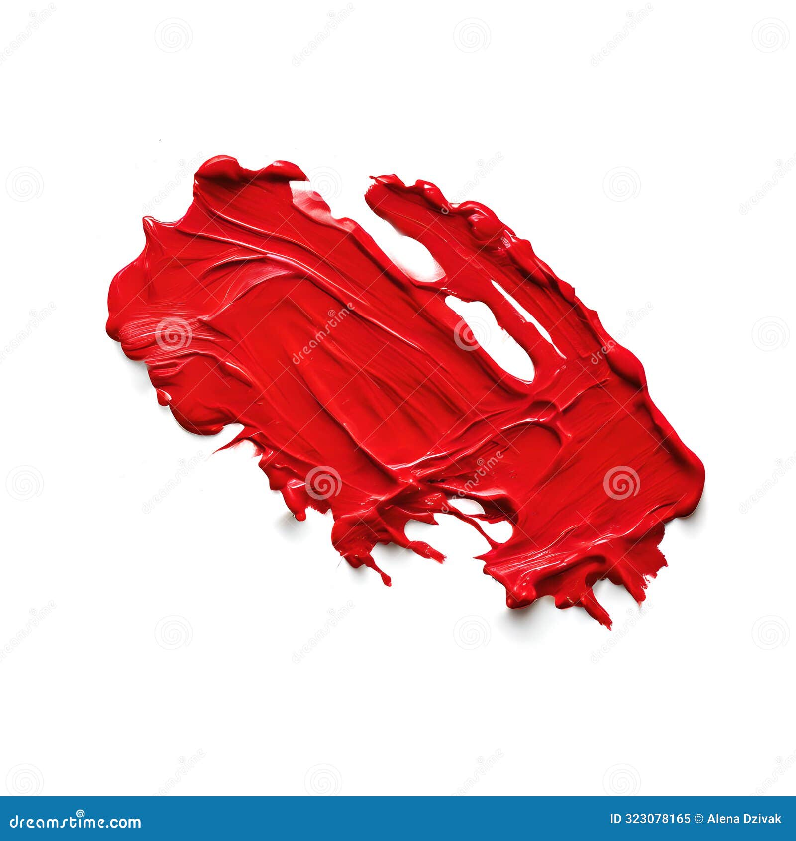 Large Stroke of Red Paint. Generative AI Stock Illustration ...