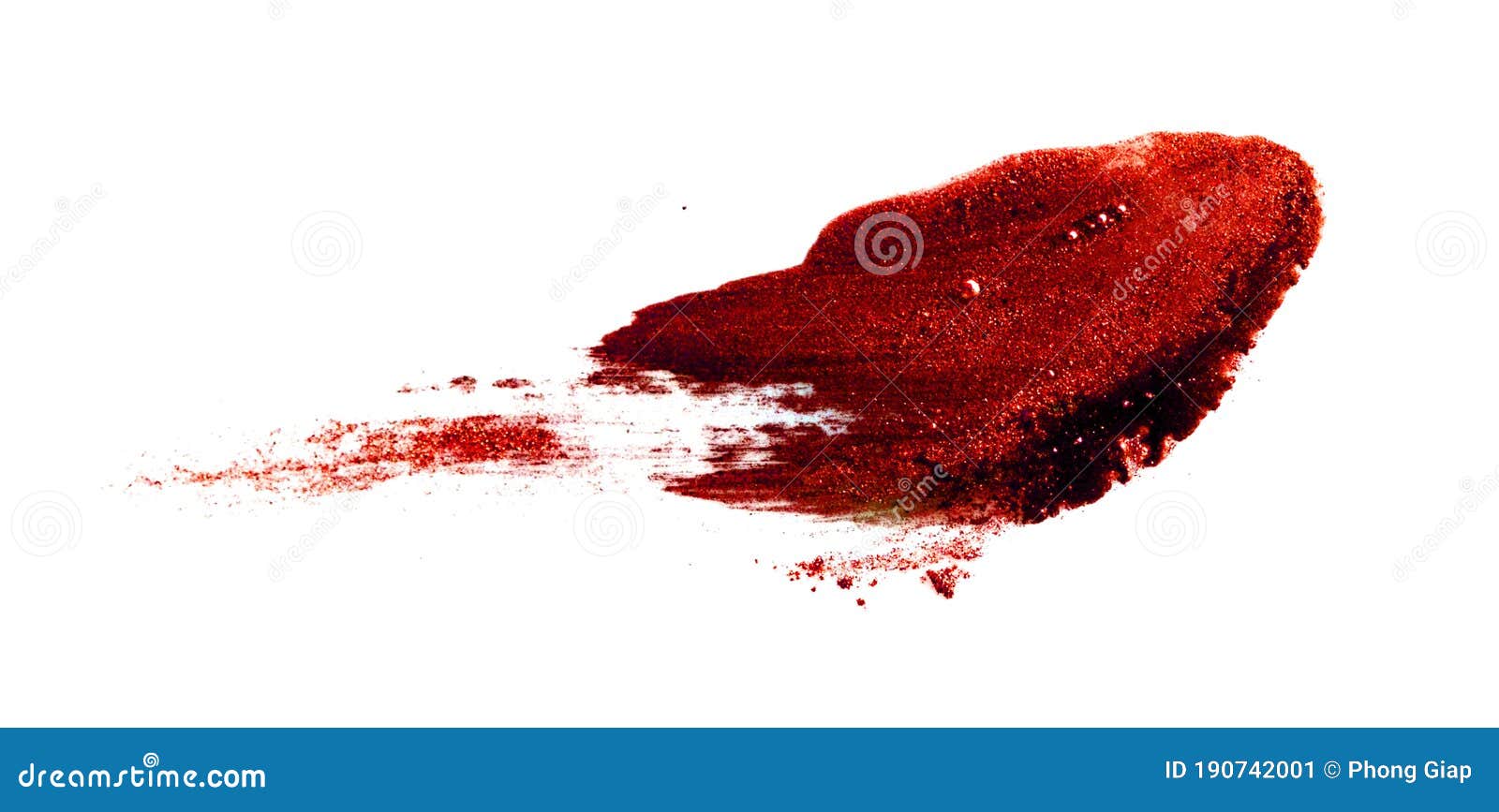 Red paint stroke. stock image. Image of paint, abstract - 190742001