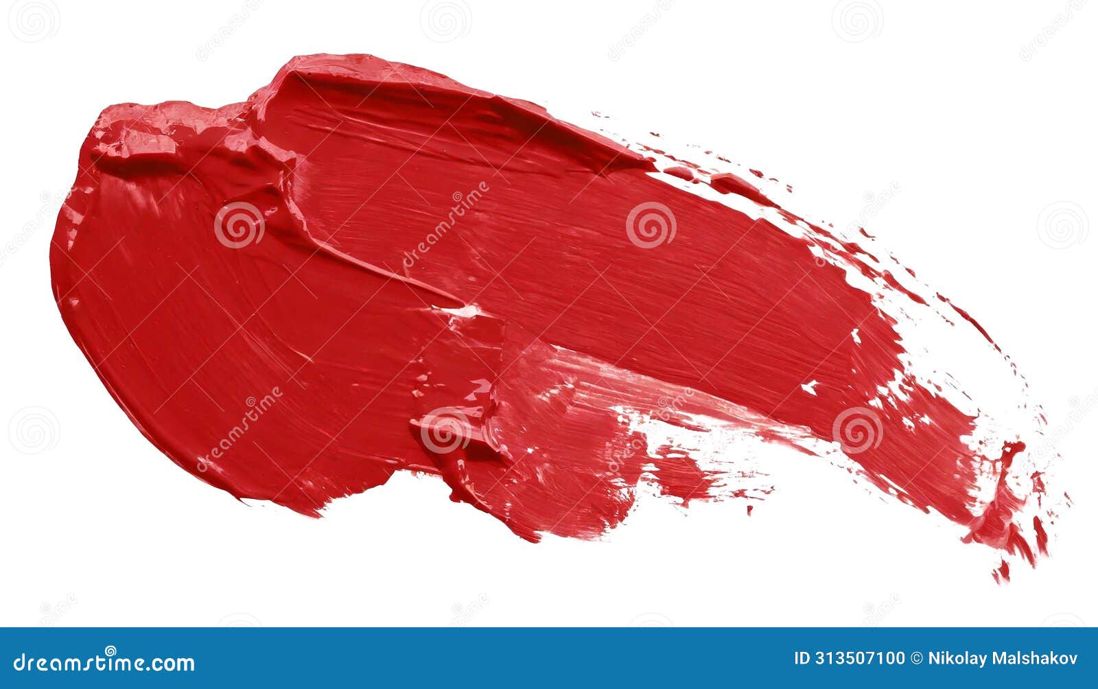 Red Paint Stroke on a White Background. Stock Illustration ...