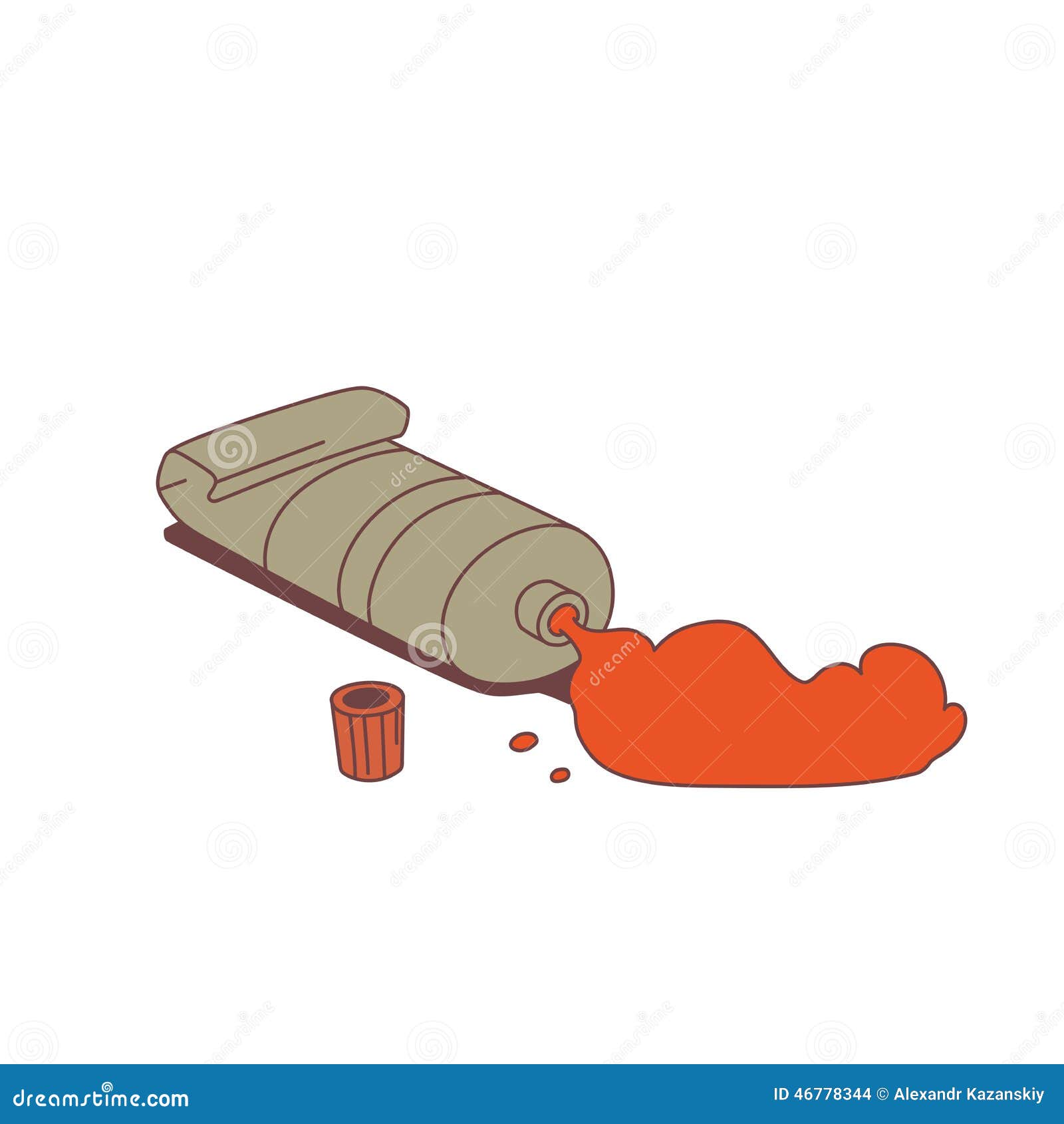 Tube Tempera Green Tube Tempera Green Tube Tempera Green Cartoon Vector ...