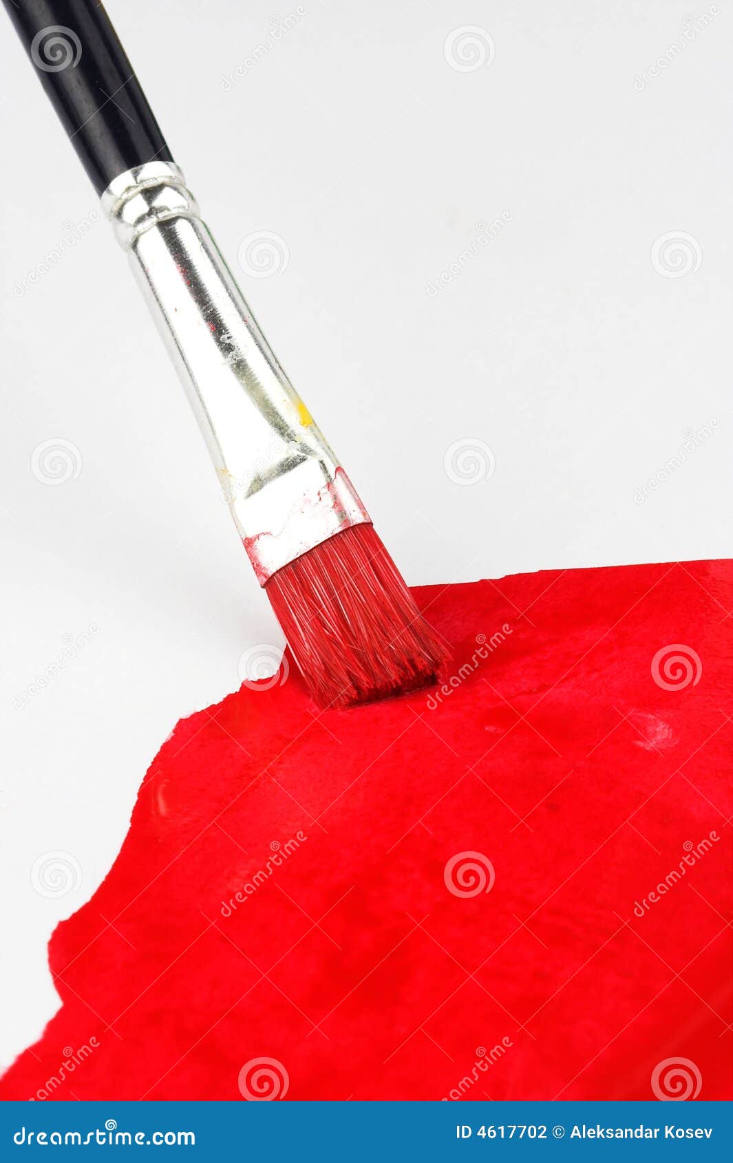 Red paintbrush stock photo. Image of paint, color, yellow - 4617702
