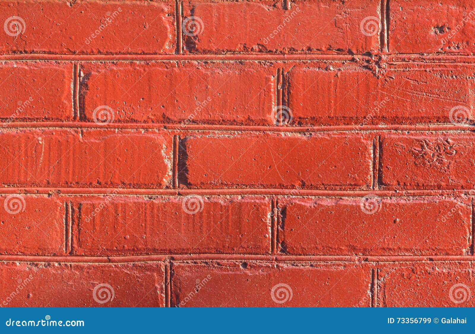 Red Painted Brick Wall Close Up Stock Image - Image of closeup, wall ...