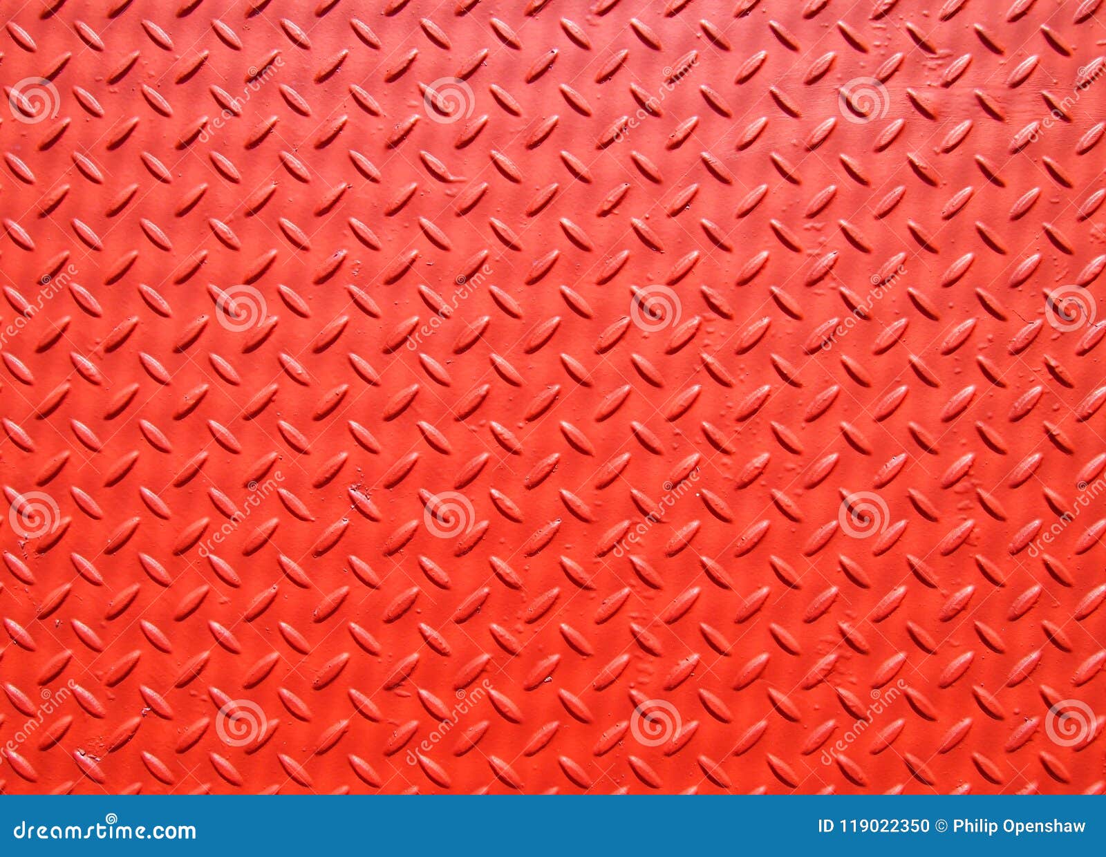 Red Painted Industrial Metal Plate Industrial Diamond Pattern Grip ...