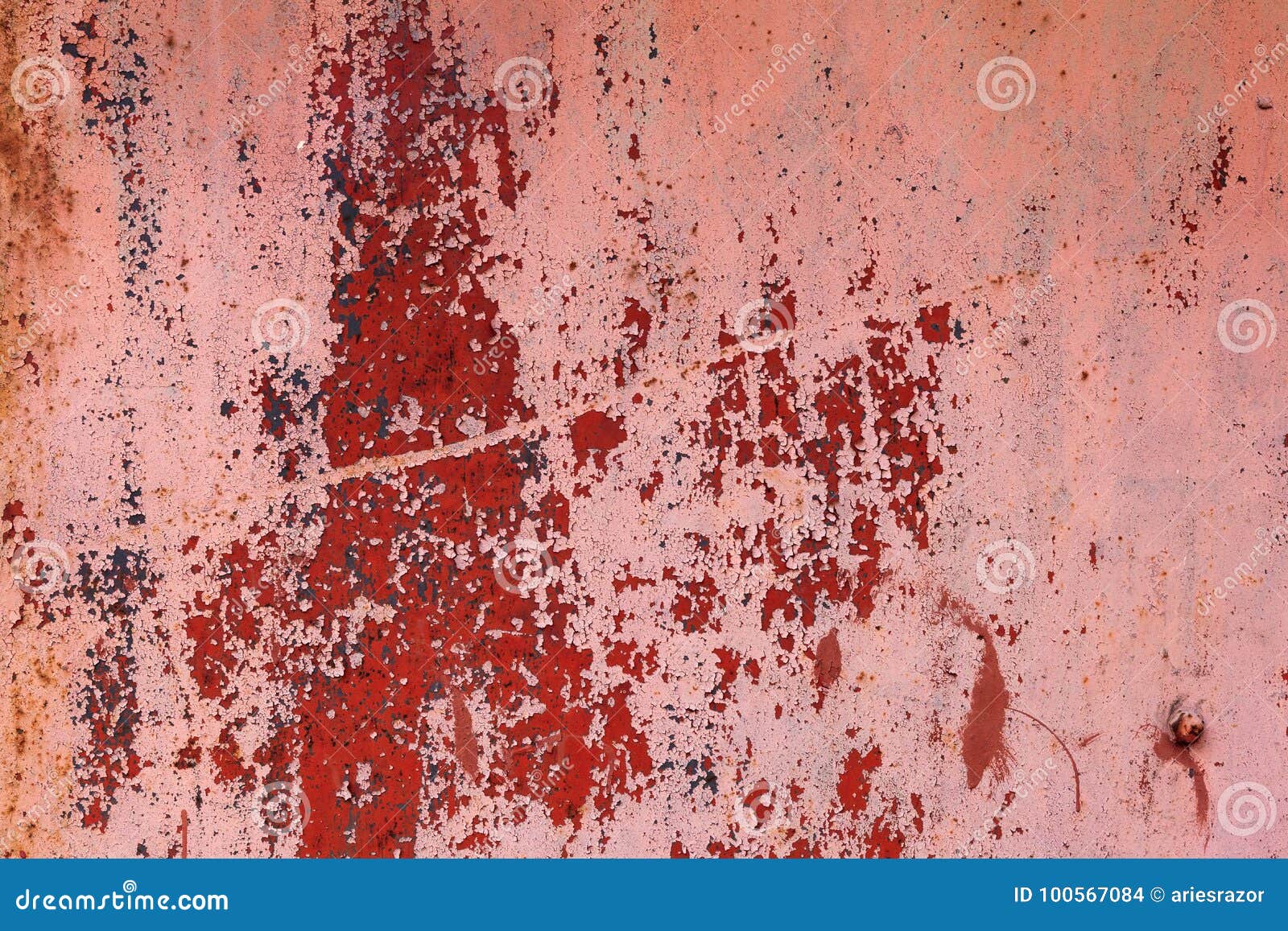 Red Painted Metal Background with Streaks of Rust for Creativity ...