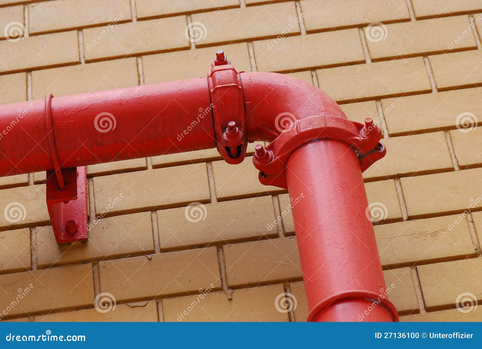 Red Painted Pipe stock photo. Image of painted, engine - 27136100