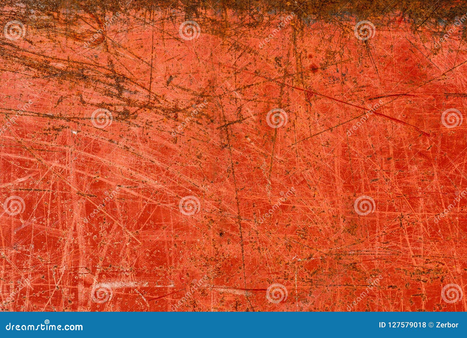 Red Painted Rusty Sheet Metal Stock Photo - Image of pattern, brown ...