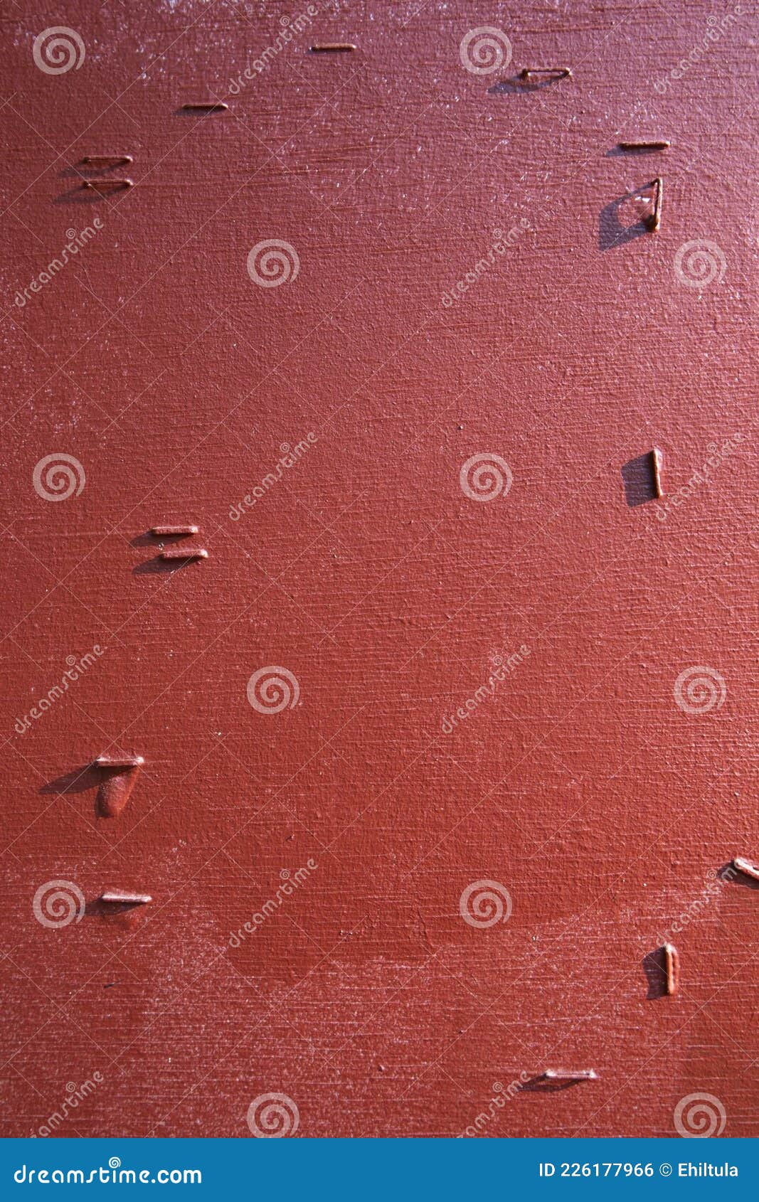 Red Painted Wall with Staples Background Stock Photo - Image of ...