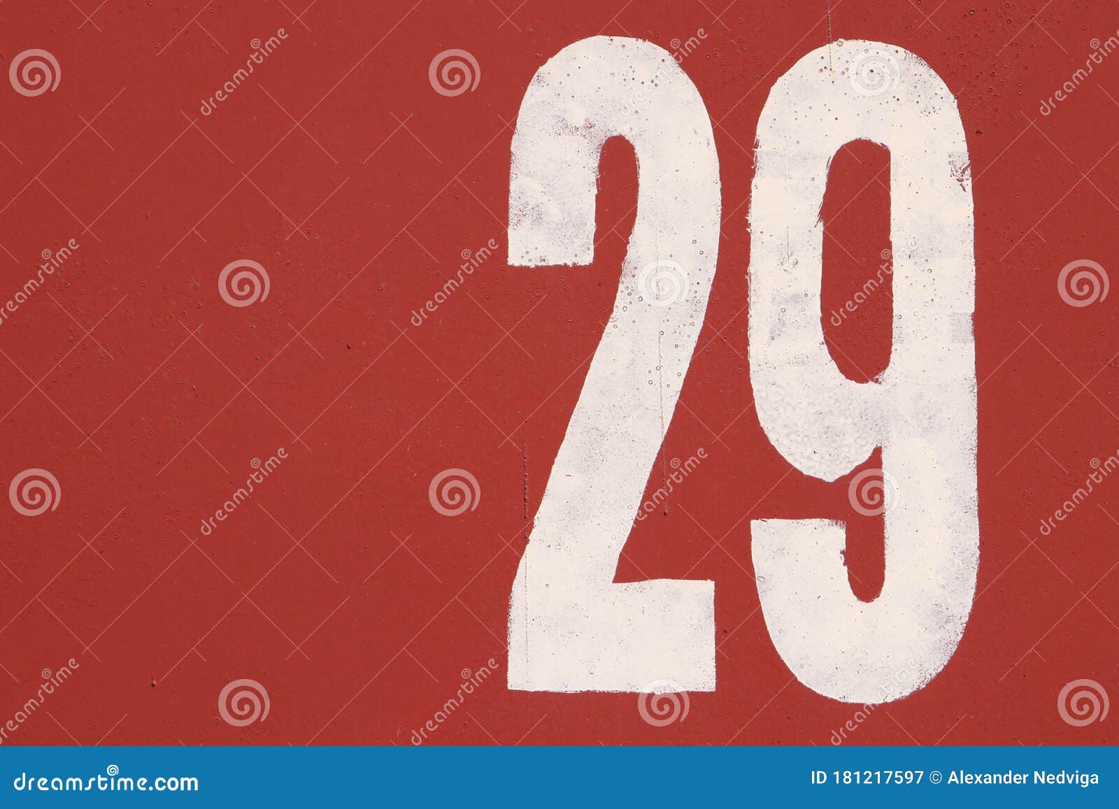 Red Painted Wall Texture. Number 29 Stock Image - Image of texture ...