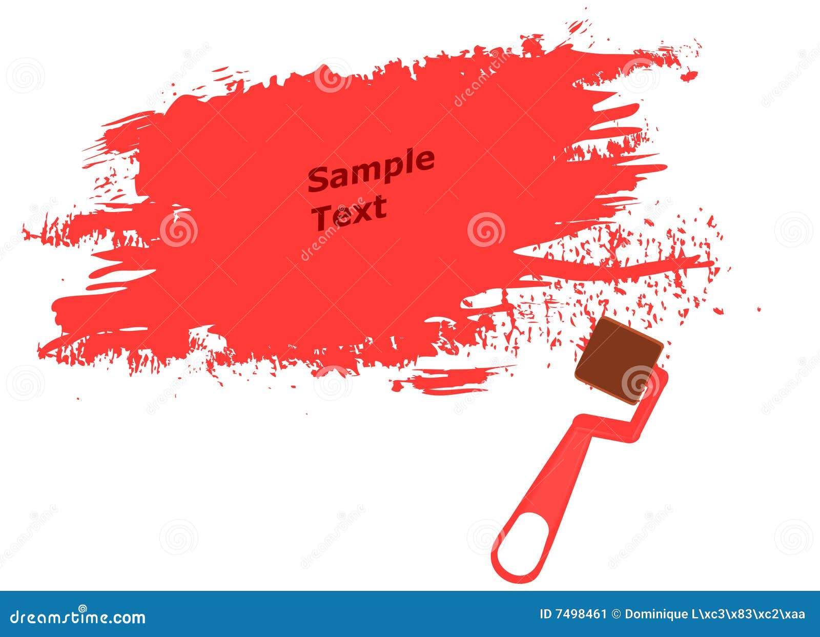 Red painting splatter stock vector. Illustration of artistic - 7498461