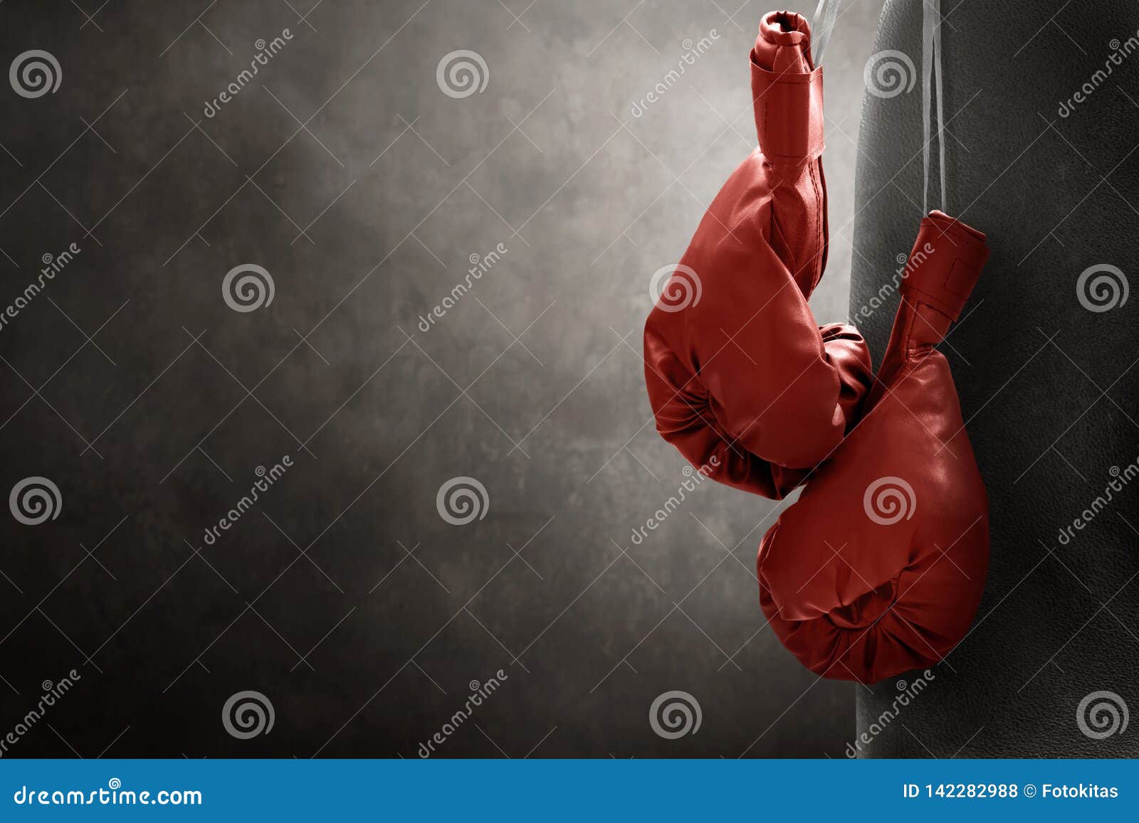 Red Pair Boxing Gloves Hanging Stock Photo - Image of combat, exercise ...