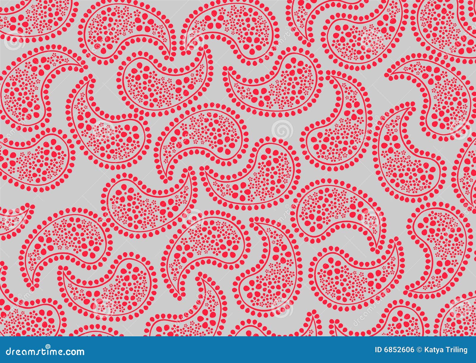 Red paisley pattern stock vector. Illustration of plant - 6852606