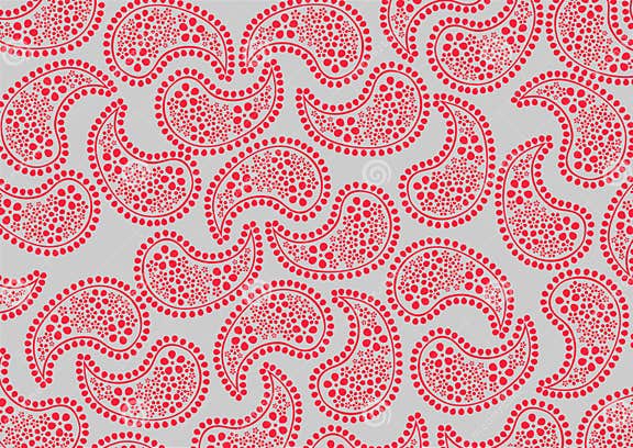 Red paisley pattern stock vector. Illustration of plant - 6852606