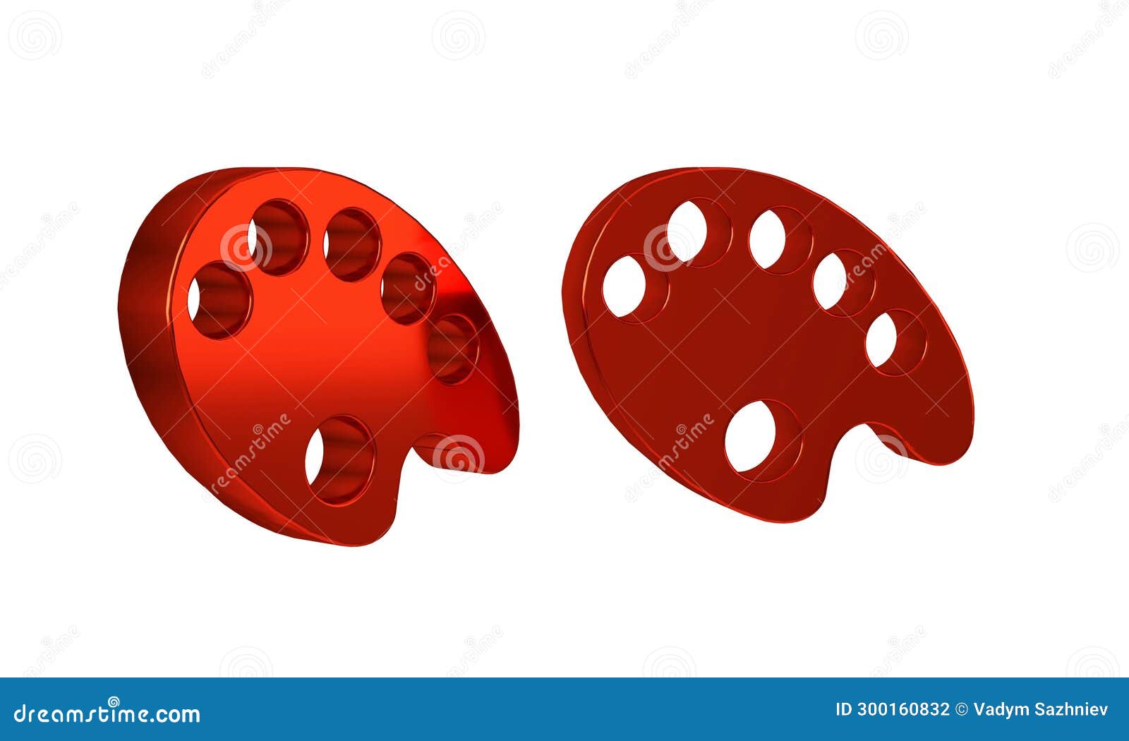 Red Palette Icon Isolated on Transparent Background. Stock Illustration ...