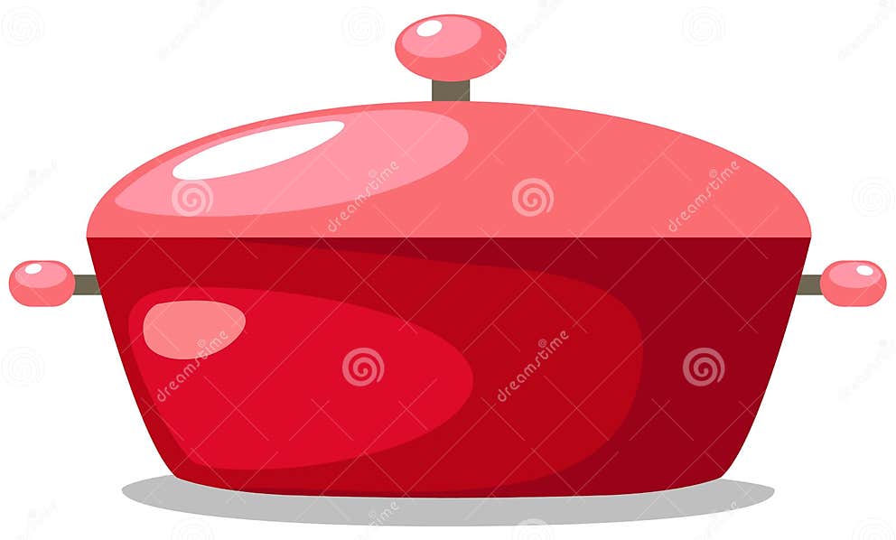 Red pan stock vector. Illustration of accessory, tool - 16680926