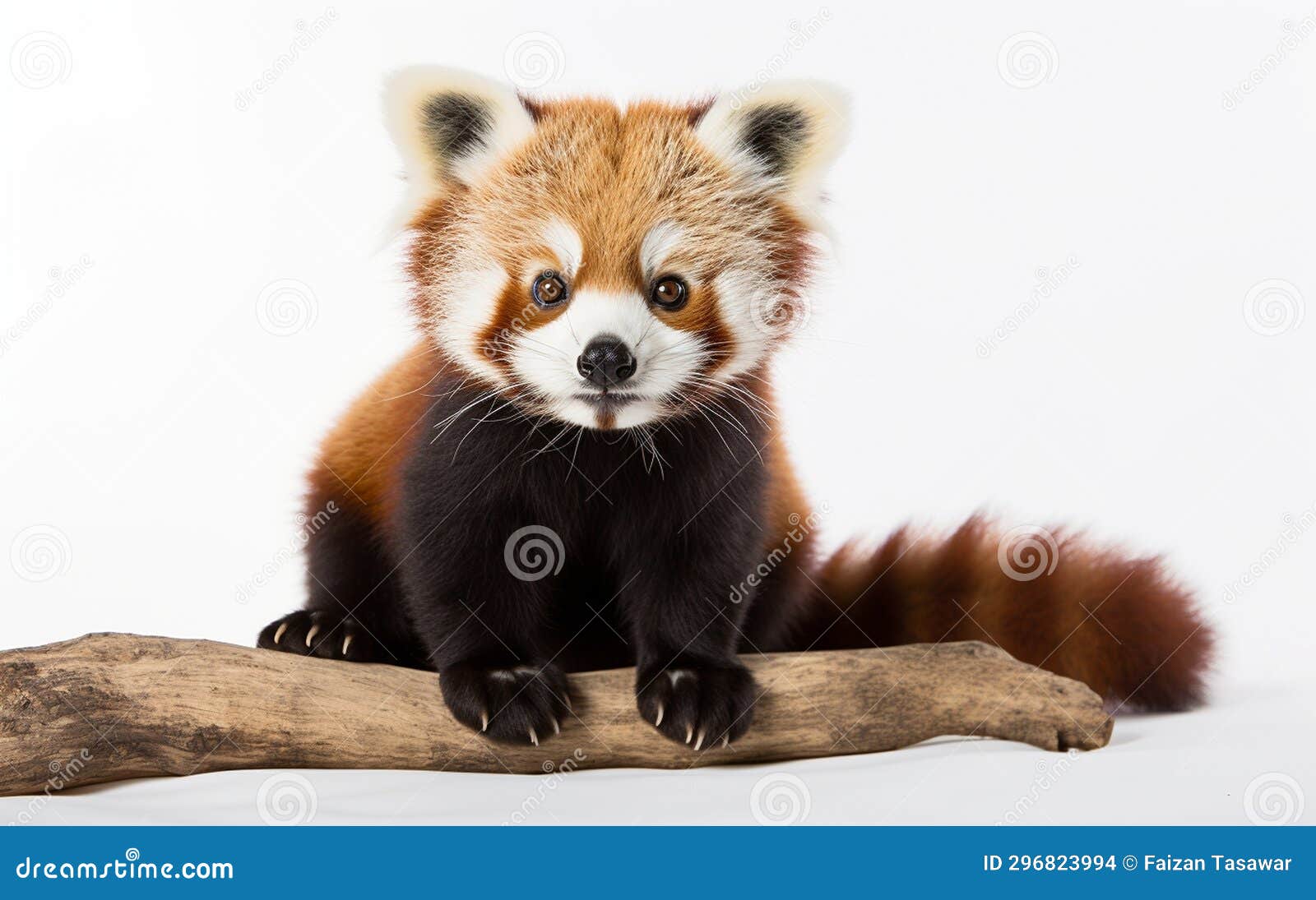 Red Panda Against a White Background -Generative Ai Stock Illustration ...