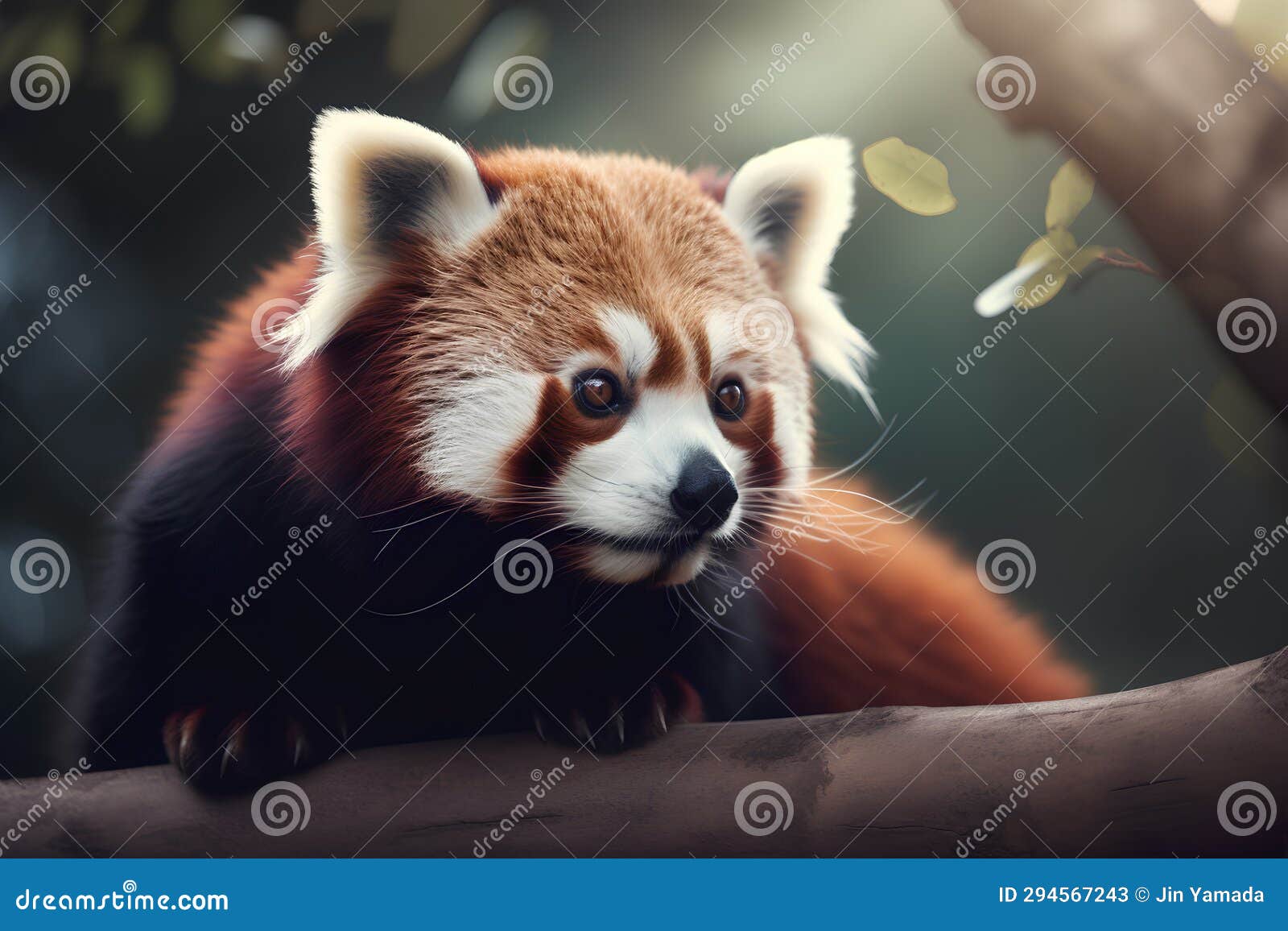 Red Panda in the Forest. Wildlife Scene from the Nature Stock ...