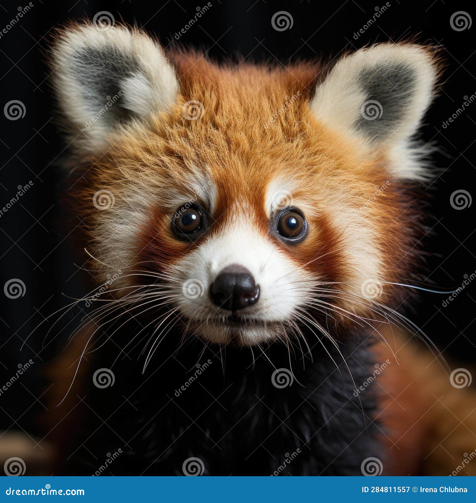 Red Panda Head. Generative AI Stock Illustration - Illustration of cute ...