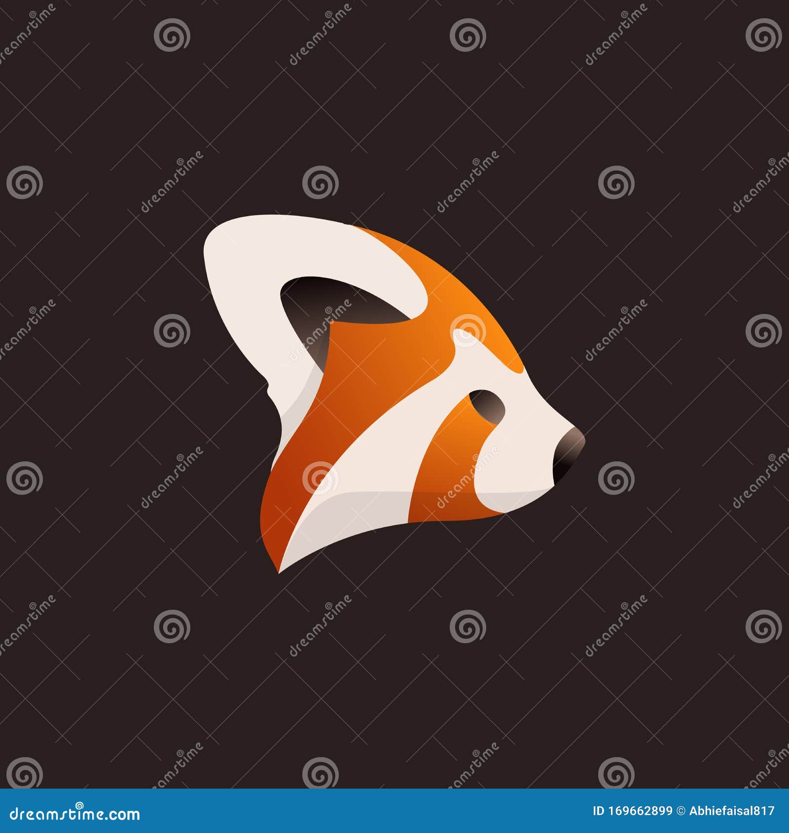 Red Panda Head Logo Icon Design Template Cartoon Stock Vector ...