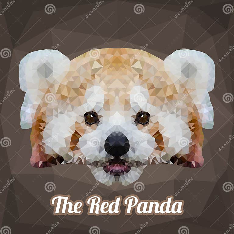 Red Panda Head Polygon Vector Stock Vector - Illustration of lowpolyart ...